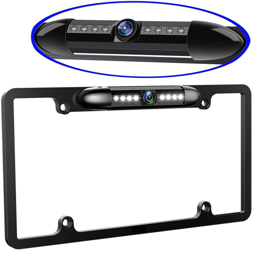 NIKAUTO Upgrade Infrared Black License Plate Camera with Night Vision ...