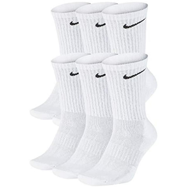 NIKE Medium Size Everyday Performance Training Socks, 6-Pair, Men's 6-8 / Women's 6-10, Crew ...