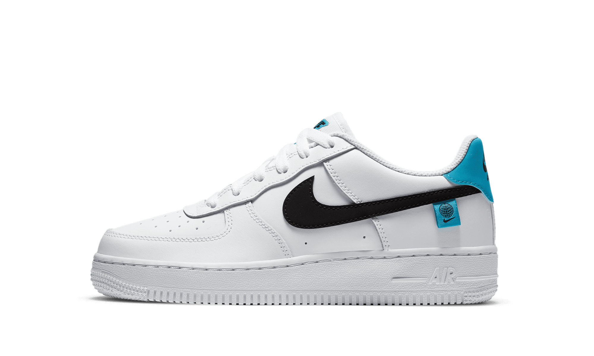 NIKE GRADE SCHOOL Air Force 1 Low 07 GS "Worldwide Pack Blue Fury ...