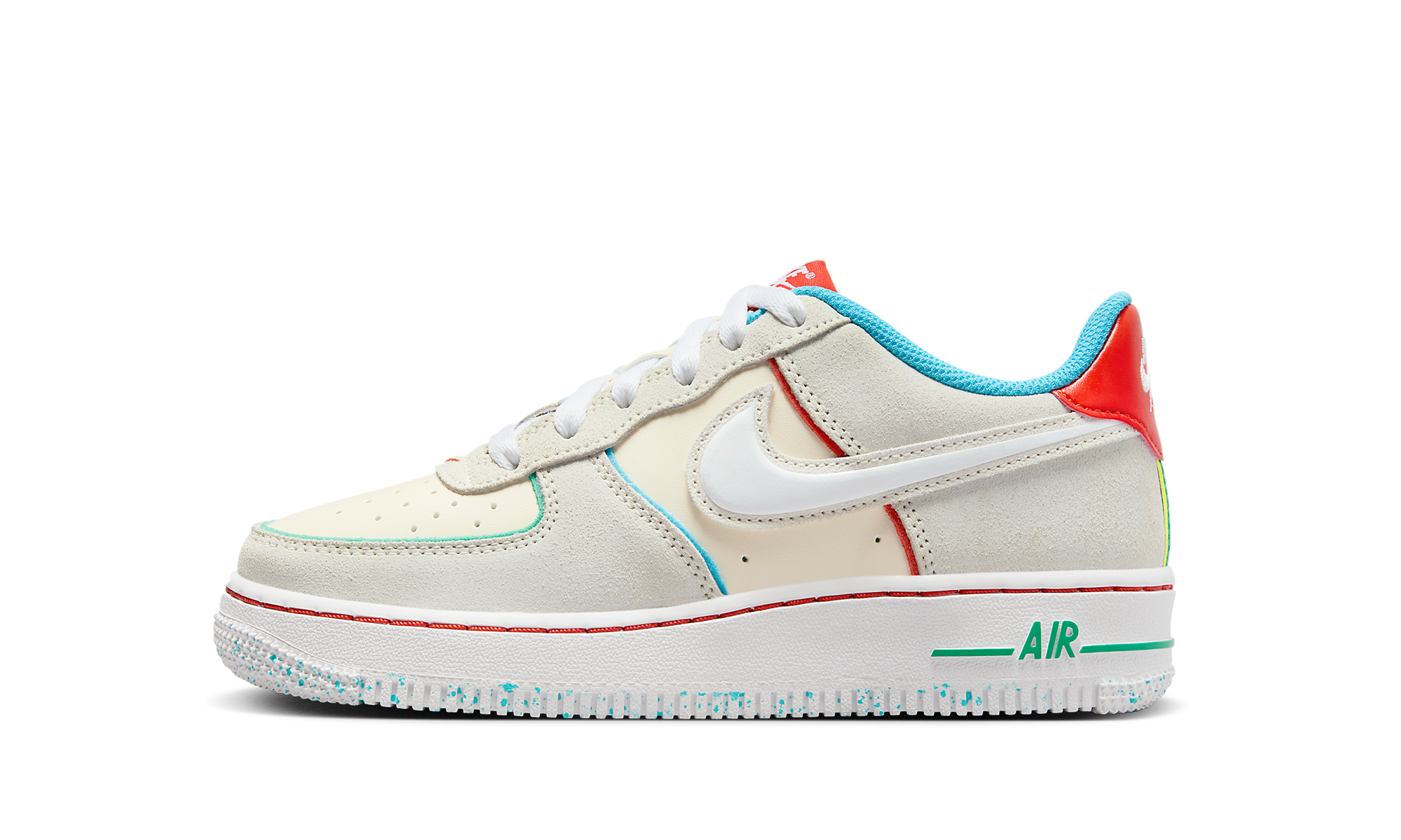 NIKE GRADE SCHOOL Air Force 1 Low LV8 GS "Holiday Cookies" FQ8350 110 ...