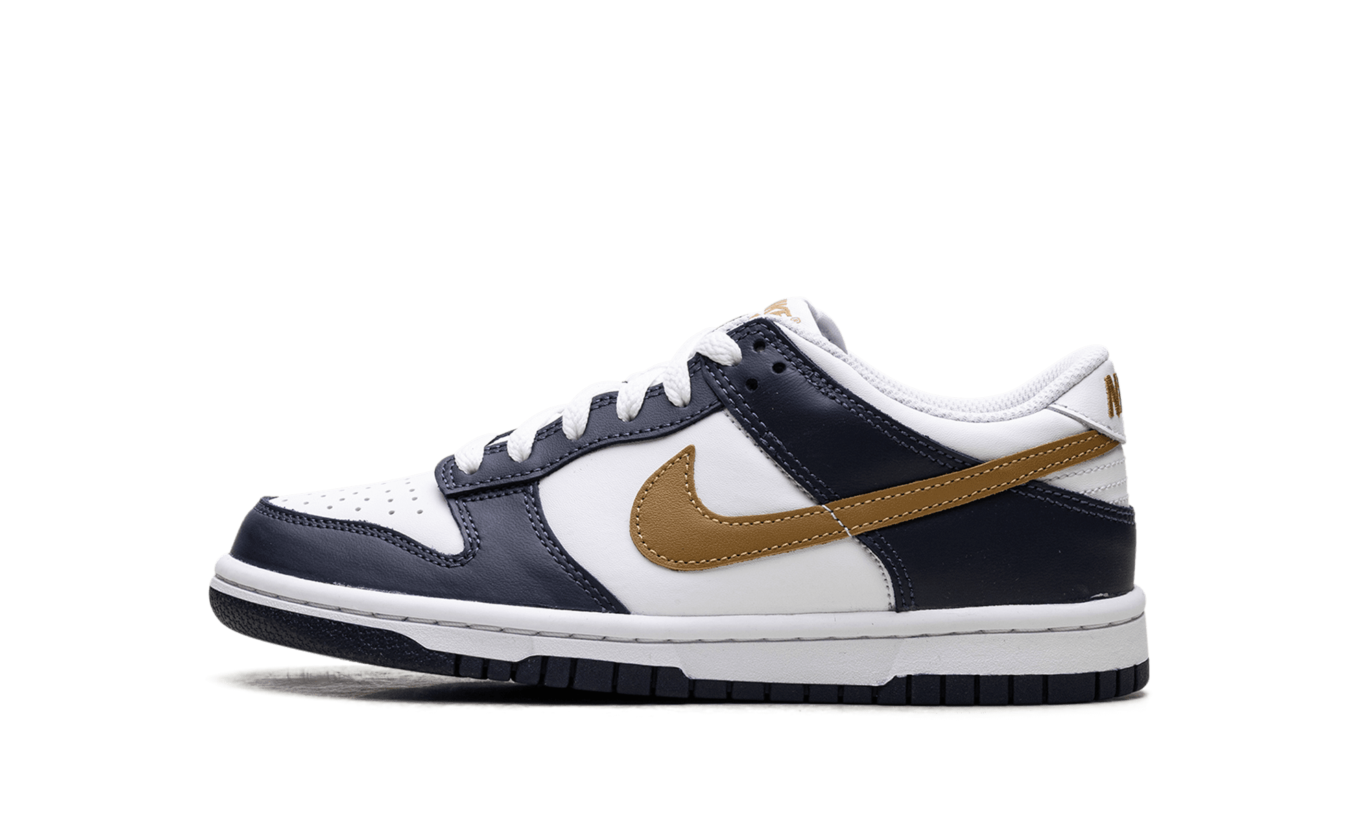 NIKE GRADE SCHOOL Dunk Low GS "Midnight Navy Wheat" FB9109 111 FB9109 ...