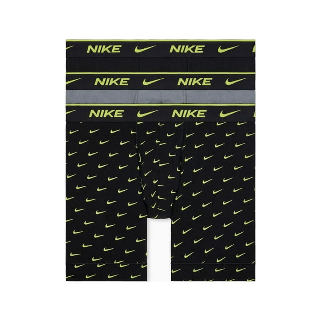 NIKE Intimates 3 Pack Black Wide Hems Flat Seams Boxer Brief Underwear ...