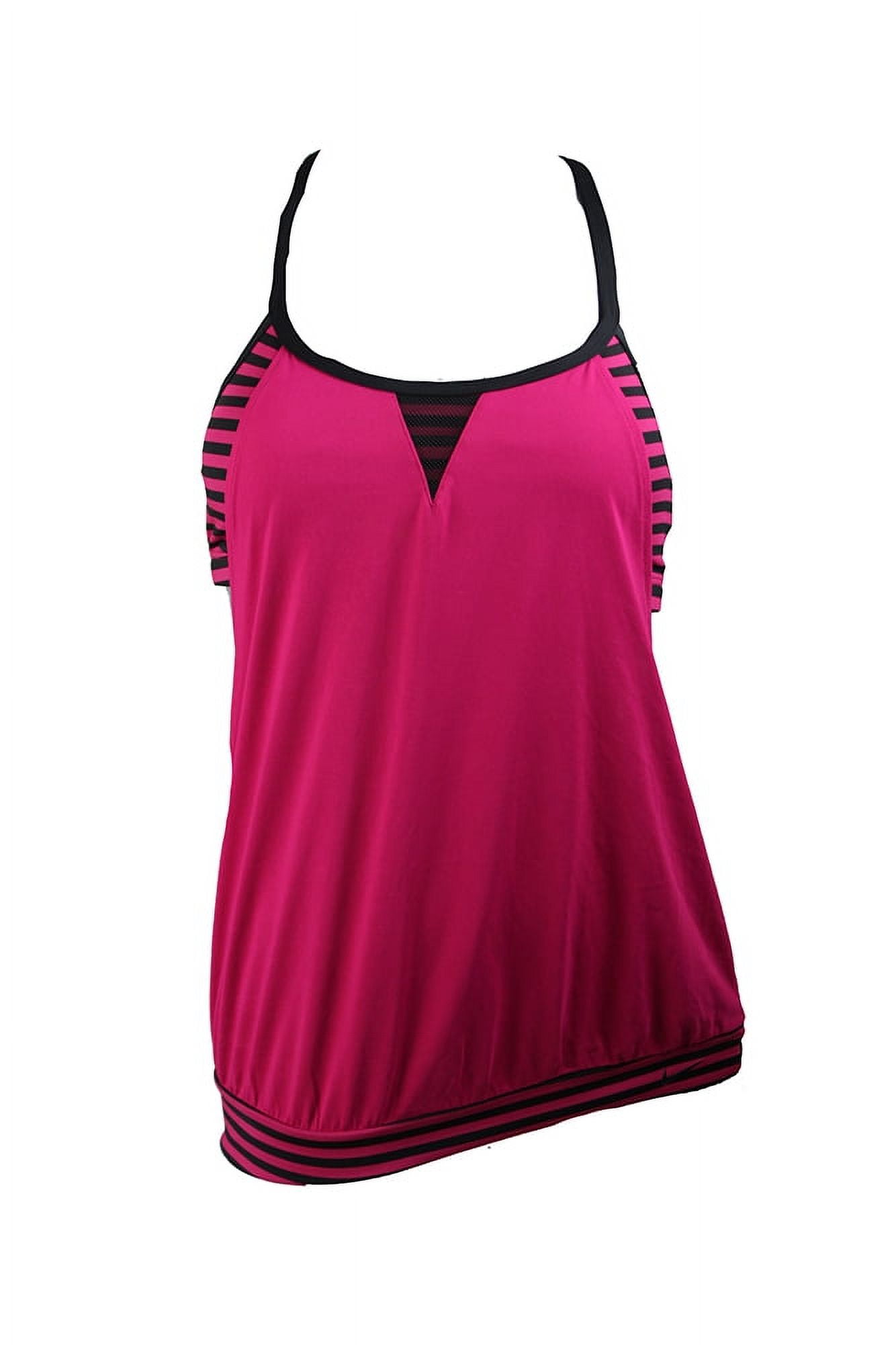 NIKE Laser Stripe Layered Tankini Top Swimwear Size S - Walmart.com