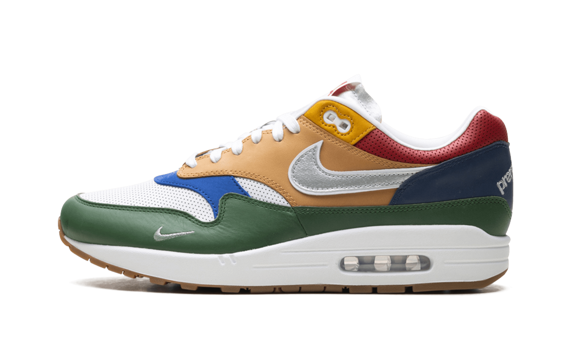NIKE MENS Air Max 1 "Premium Goods White Forest Green" II6235 100 ...