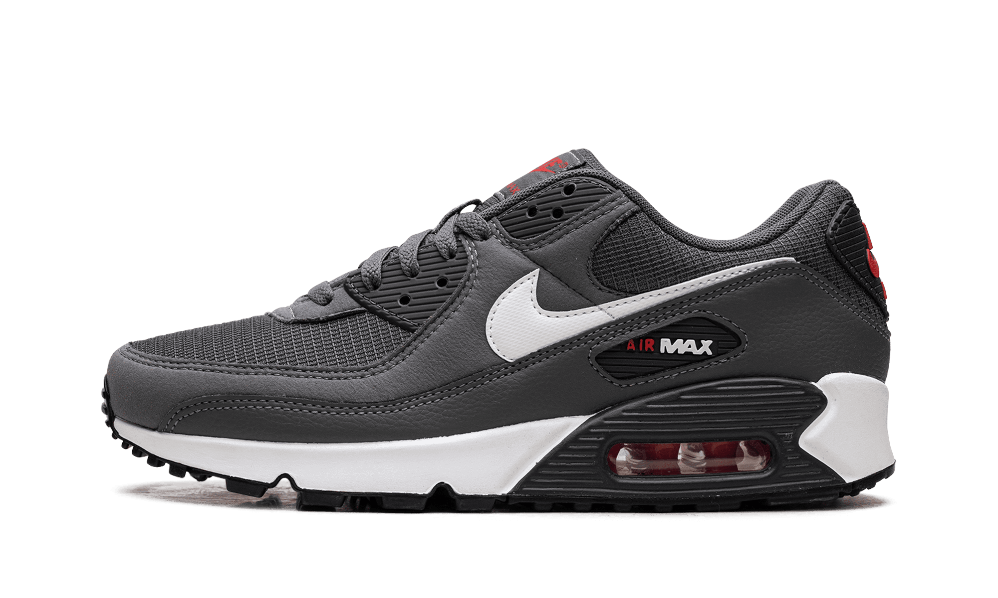 NIKE MENS Air Max 90 "Iron Grey University Red" DR0145 003 from Stadium ...