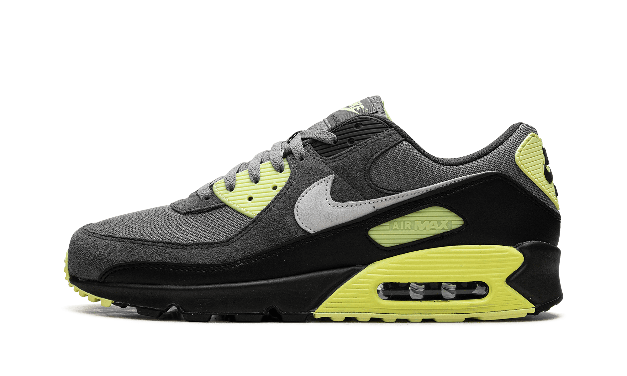 NIKE MENS Air Max 90 "Smoke Grey Light Lemon Twist" DM0029 012 from ...