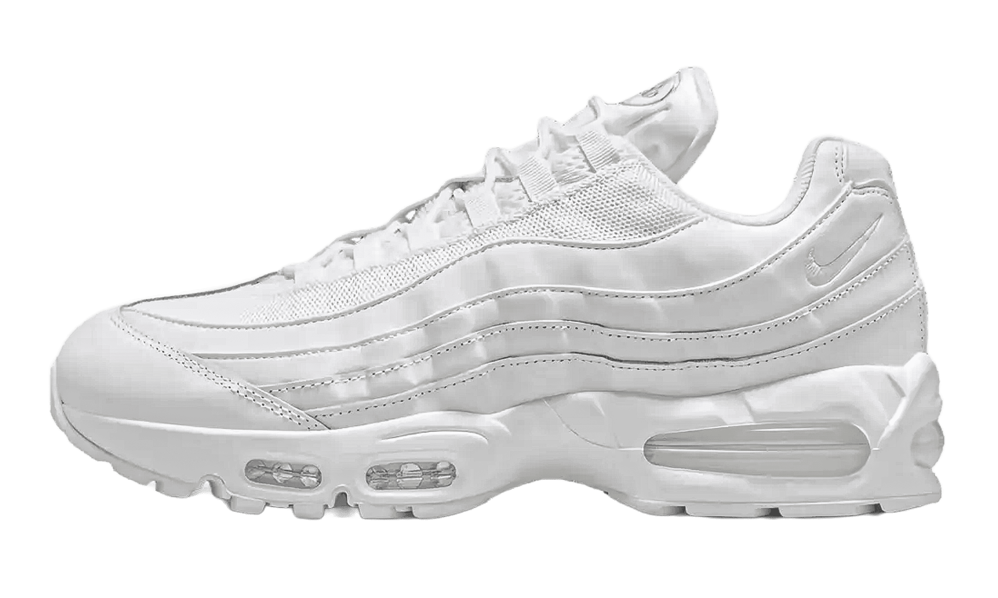 NIKE MENS Air Max 95 OG Big Bubble "Triple White" HM8755 100 HM8755 100 ...