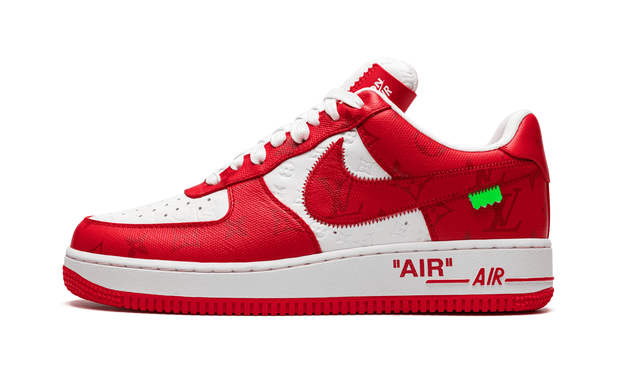 NIKE MENS Louis Vuitton Air Force 1 Low "Virgil Abloh - White/Red ...