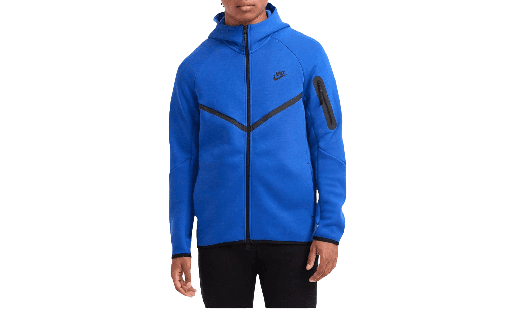 NIKE MENS Tech Men's Full-zip Windrunner Hoodie "Game Royal/Black ...