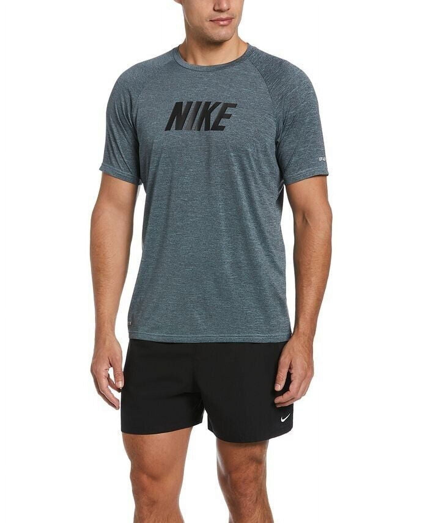 NIKE Men's Nike Swim Logo Heather Short Sleeve Hydroguard Water Shirt ...