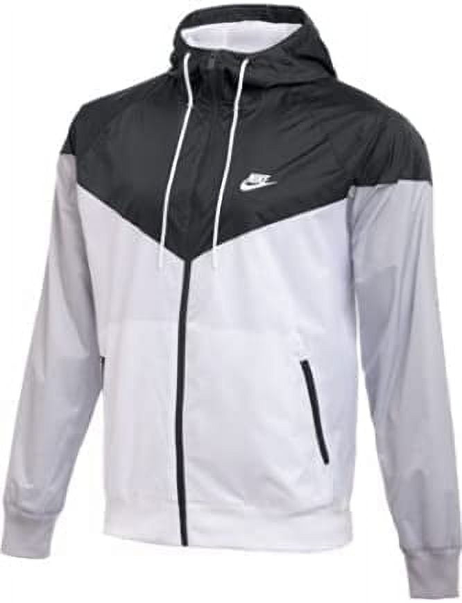 Nike Mens Windrunner Jacket Hooded Windbreaker (Anthracite/White ...