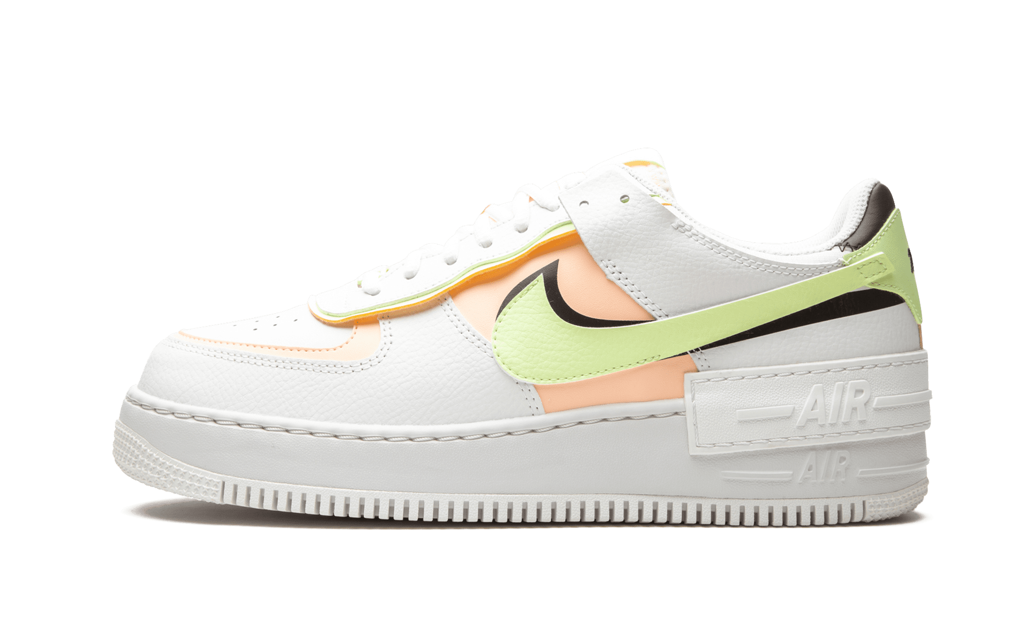 NIKE WOMENS AIR FORCE 1 SHADO MNS Womens "White / Barely Volt / Crimson ...