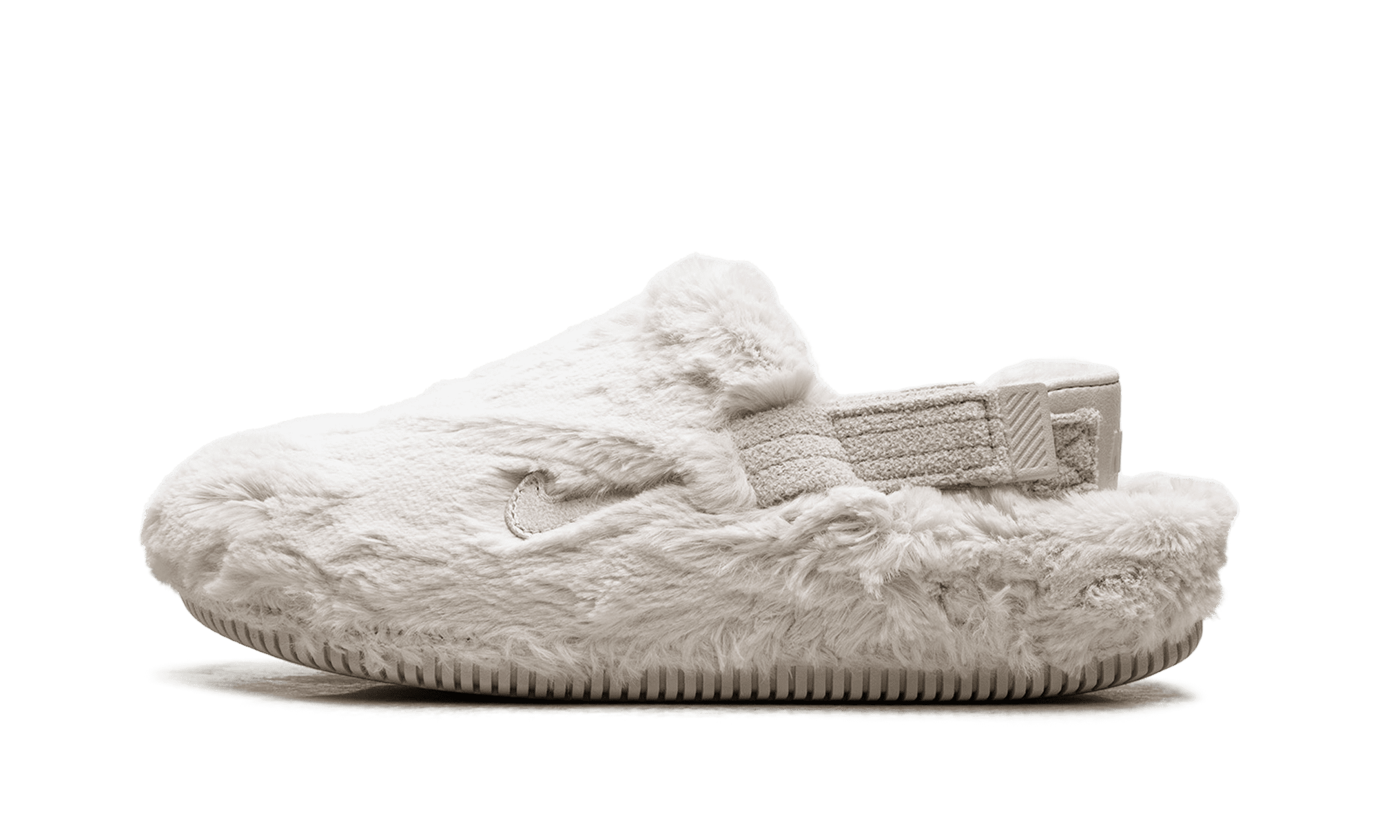NIKE WOMENS Calm Mule Fur Womens "Sanddrift" FZ3119 100 FZ3119 100 from ...