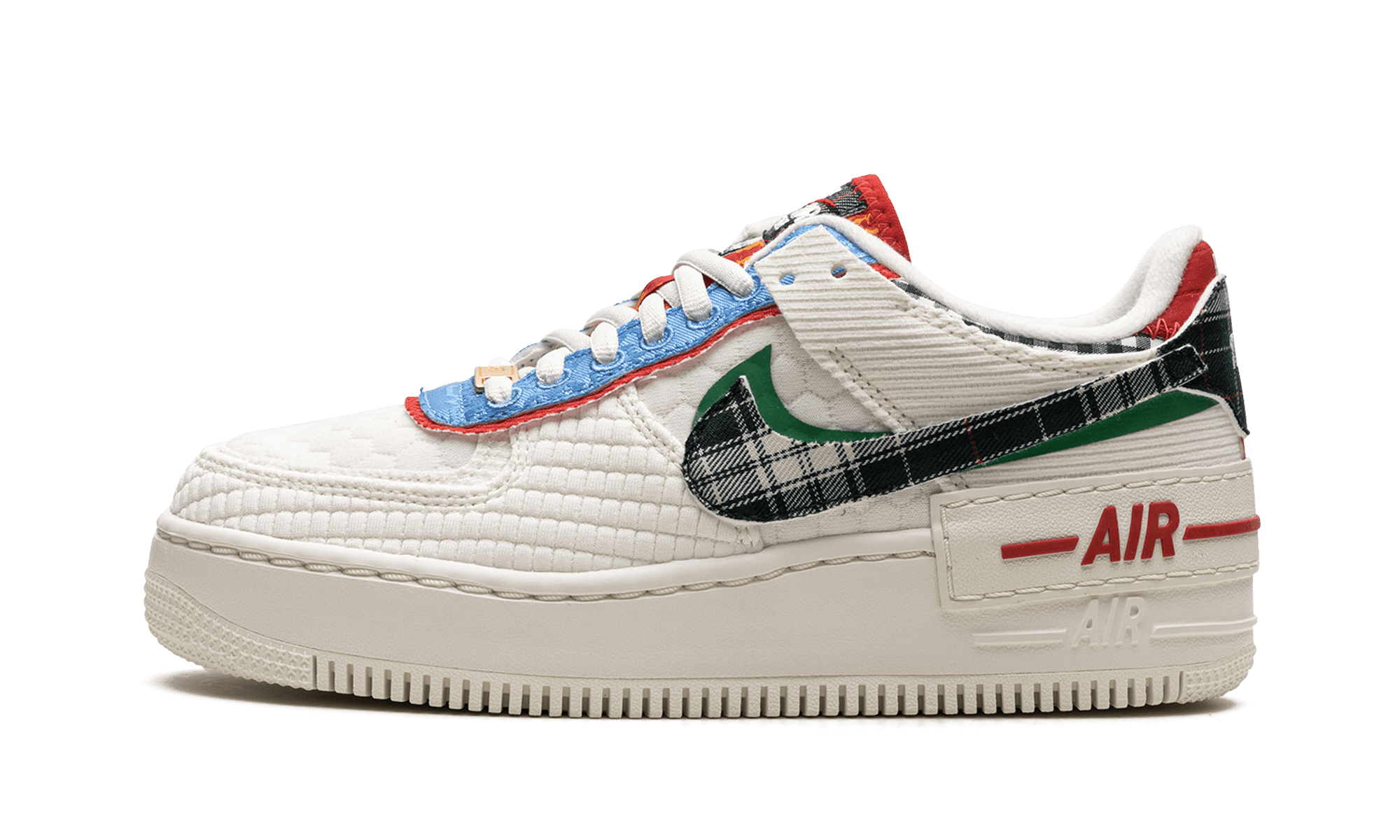 NIKE WOMENS NIKE AIR FORCE 1 SHADO WMNS "Multi-Material" DZ5193 100 ...