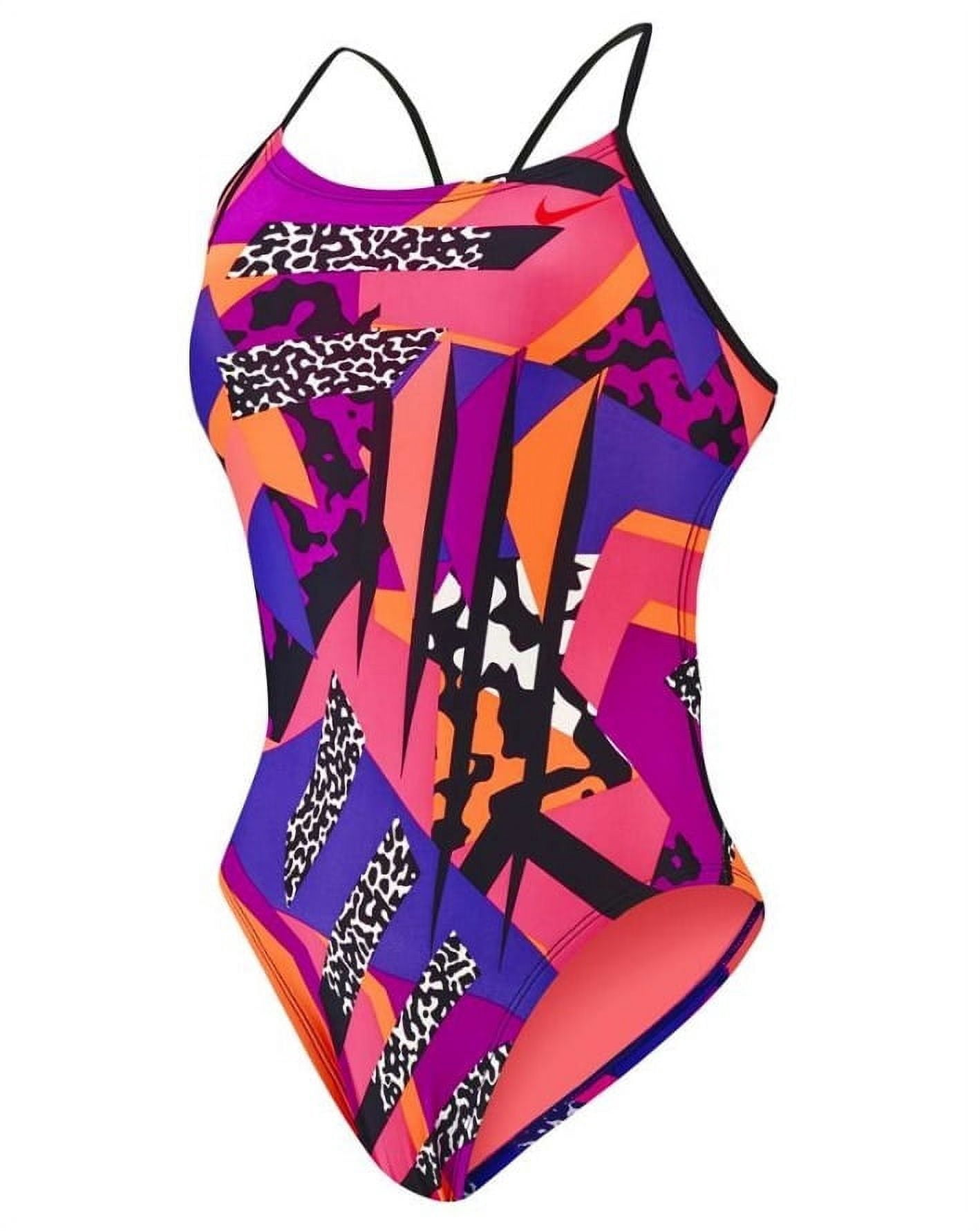 NIKE Women's Perfomance Cross Back One Piece Swimsuit, Pink, 6 ...