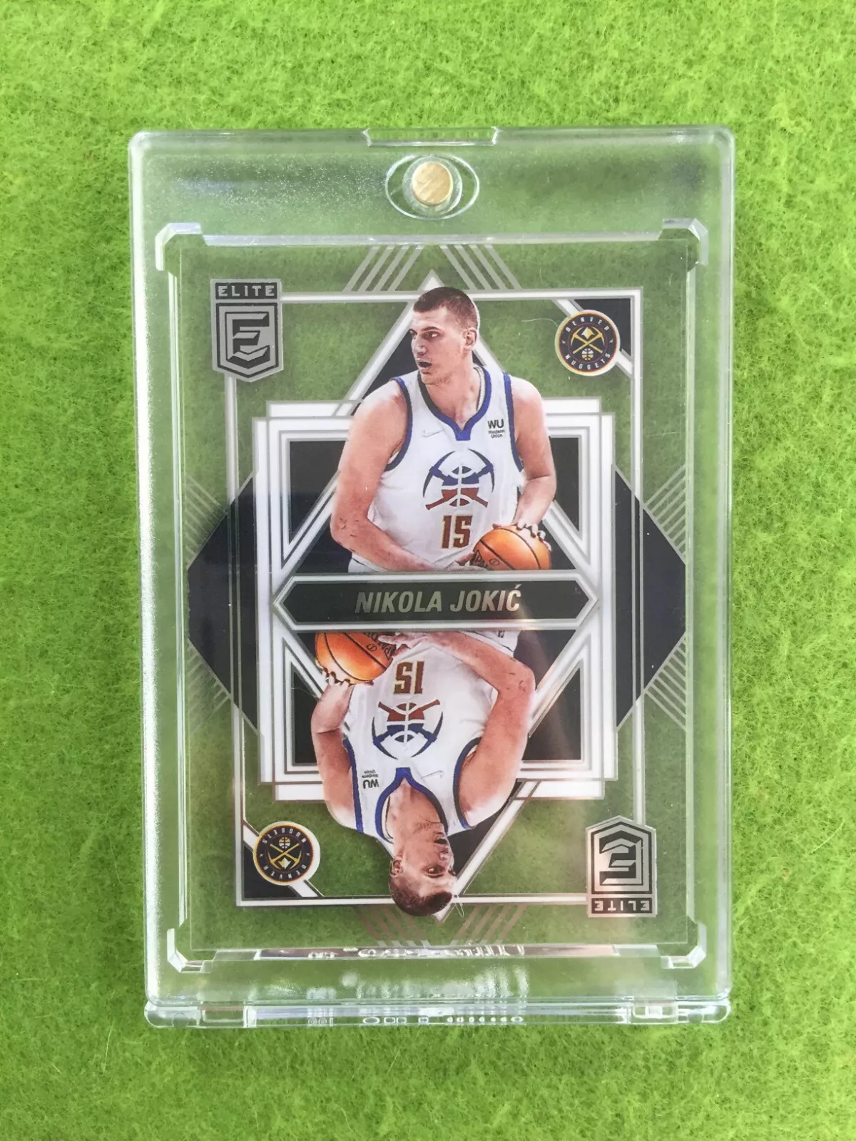 NIKOLA JOKIC CLEAR CARD JERSEY #15 NUGGETS SP 2021-22 Elite DECK Nikola ...