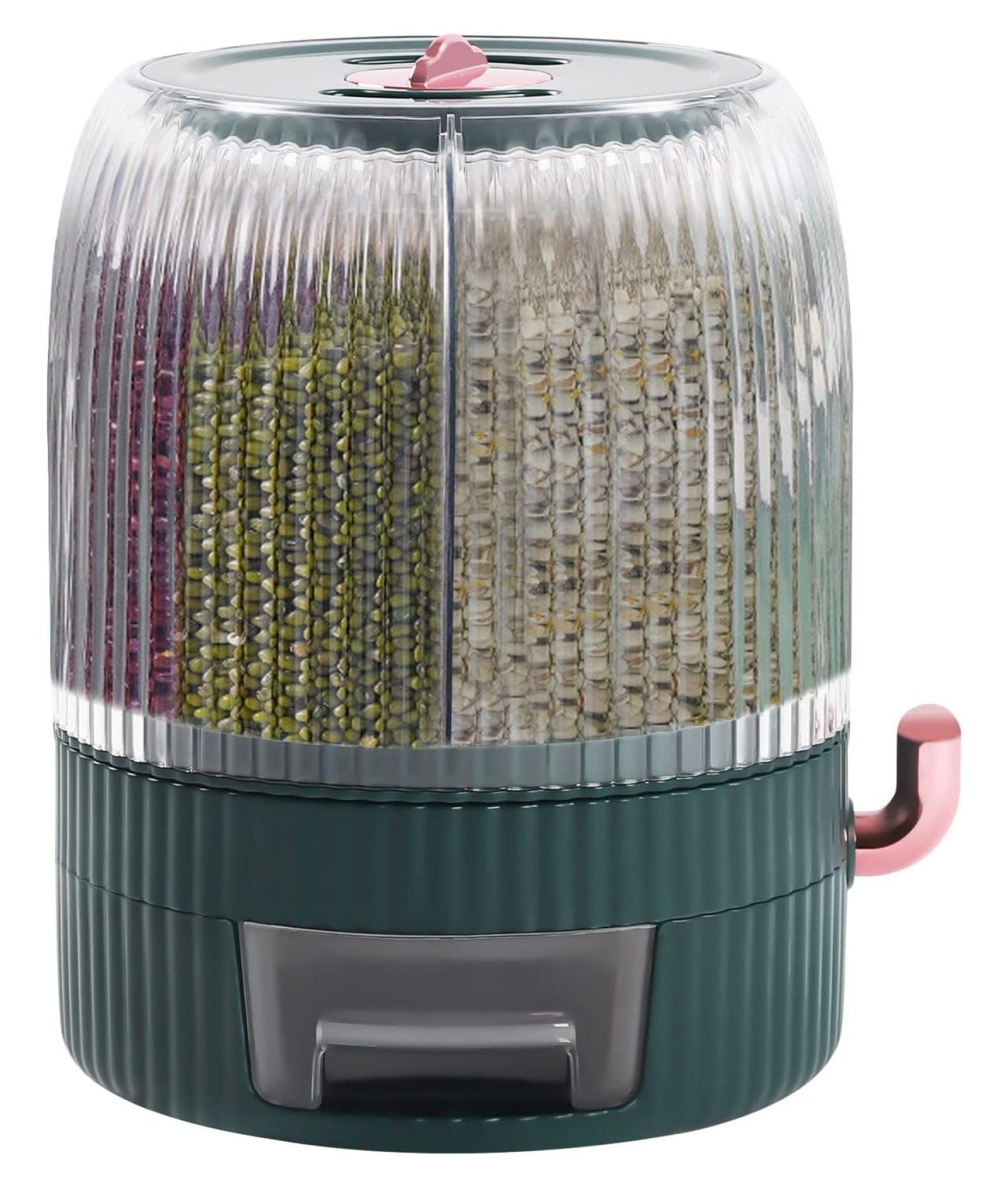 NIKOZQ Grain Storage Container Dispenser,Rice dispenser rotating,360 ...