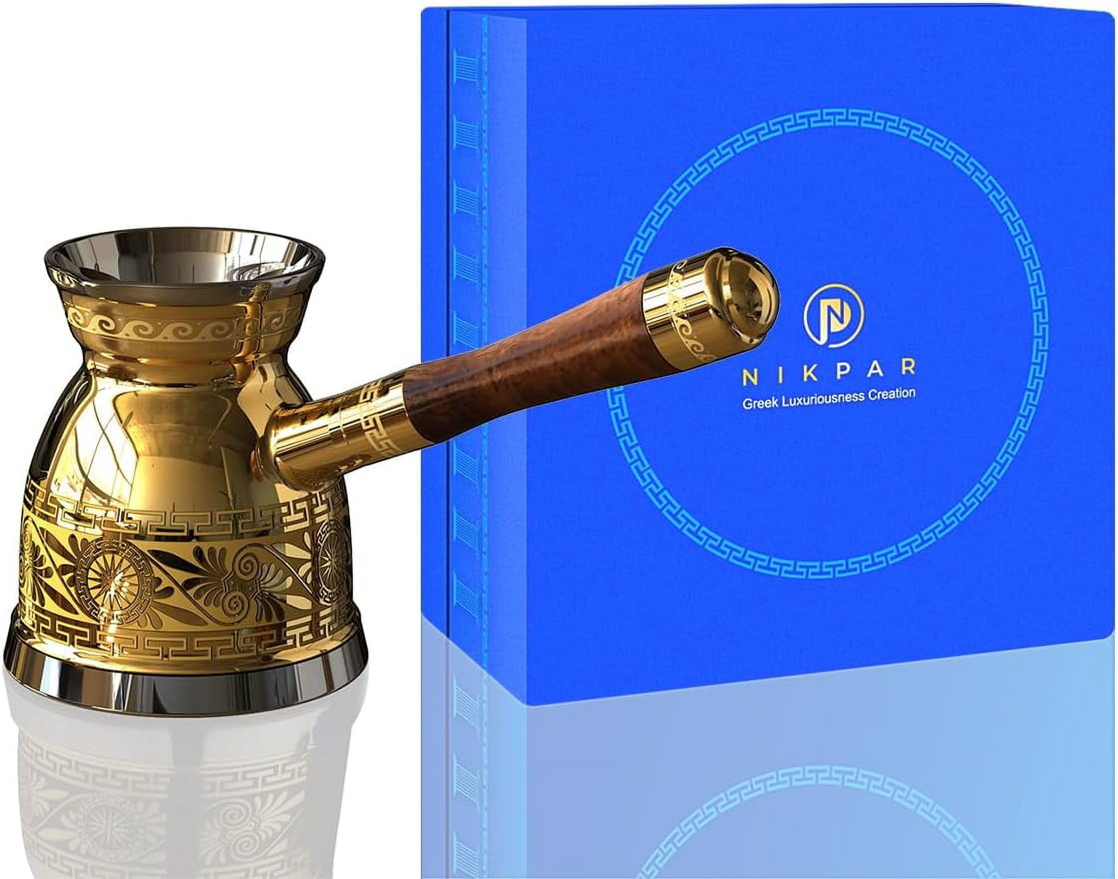 NIKPAR Luxury Greek Coffee Pot Macedonian Collection - Turkish Coffee ...