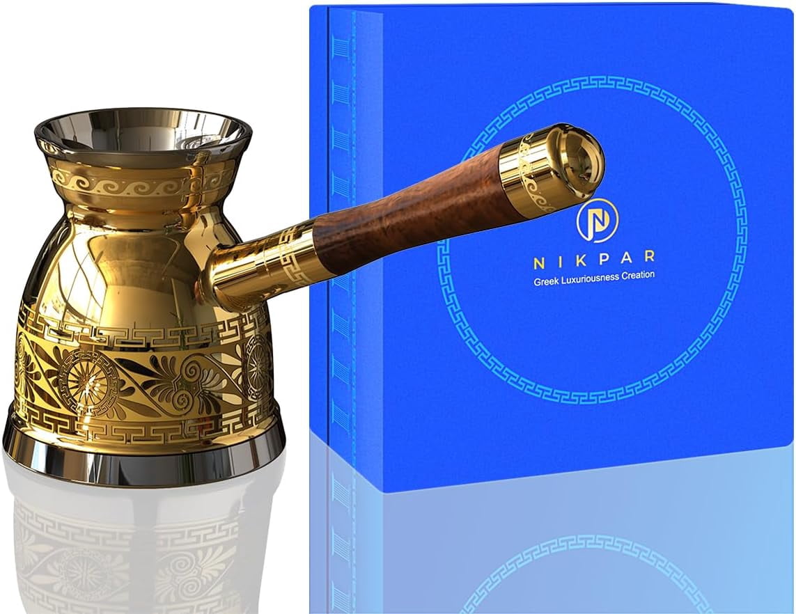 NIKPAR Luxury Greek Coffee Pot Macedonian Collection - Turkish Coffee ...