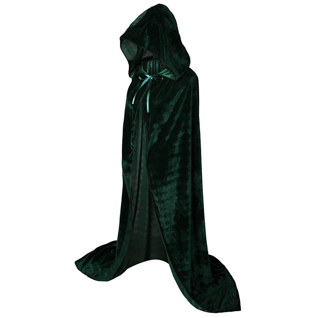 NILLLY Hooded Cloak Unisex Adults Cape for Halloween Cosplay Extra long ...