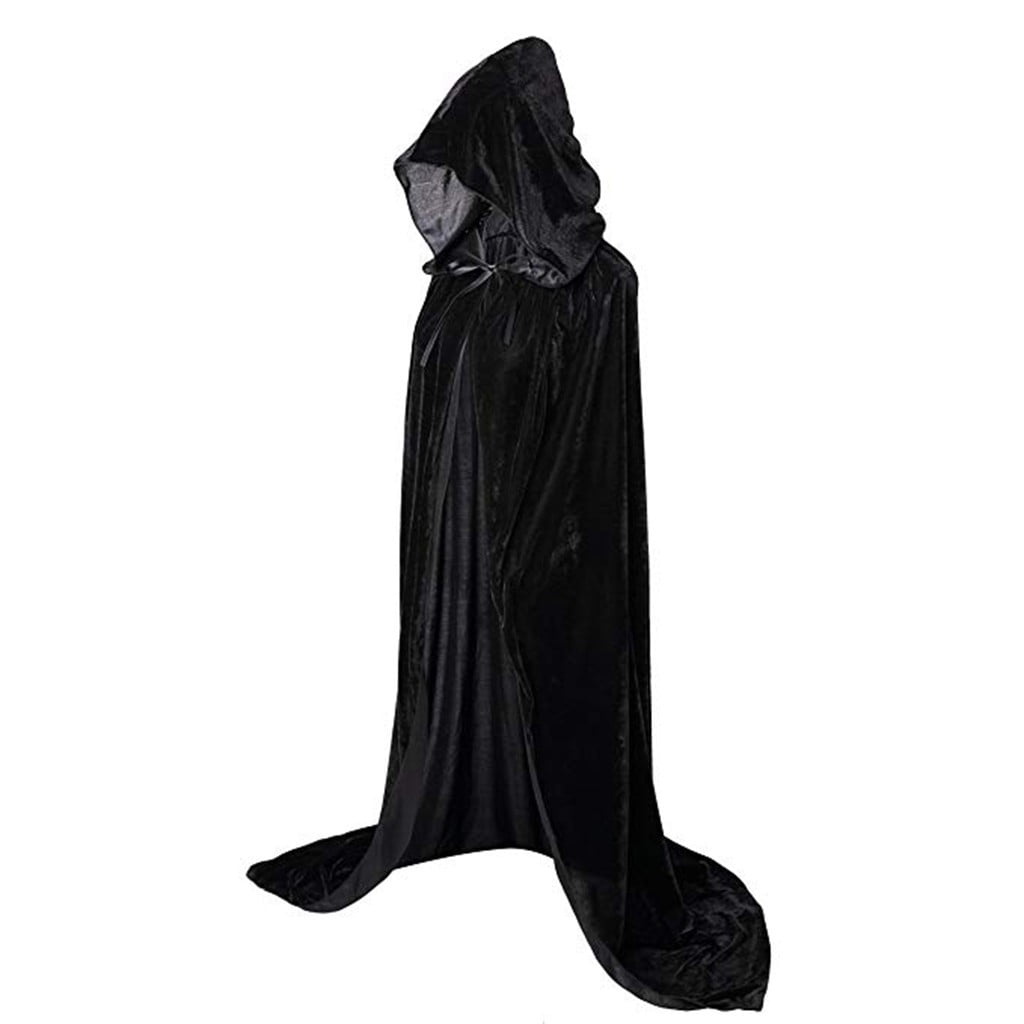 NILLLY Hooded Cloak Unisex Adults Cape for Halloween Cosplay Extra long ...