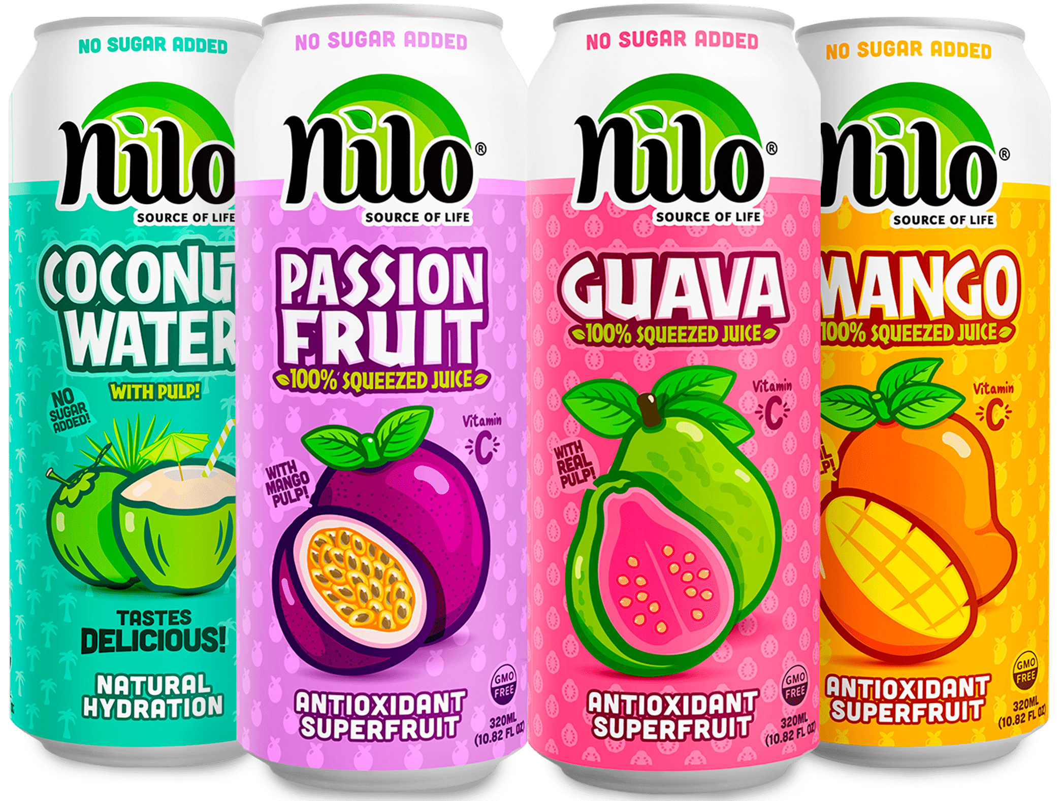 NILO Variety Pack | 100% Squeezed Juice Guava Mango Coconut Water ...