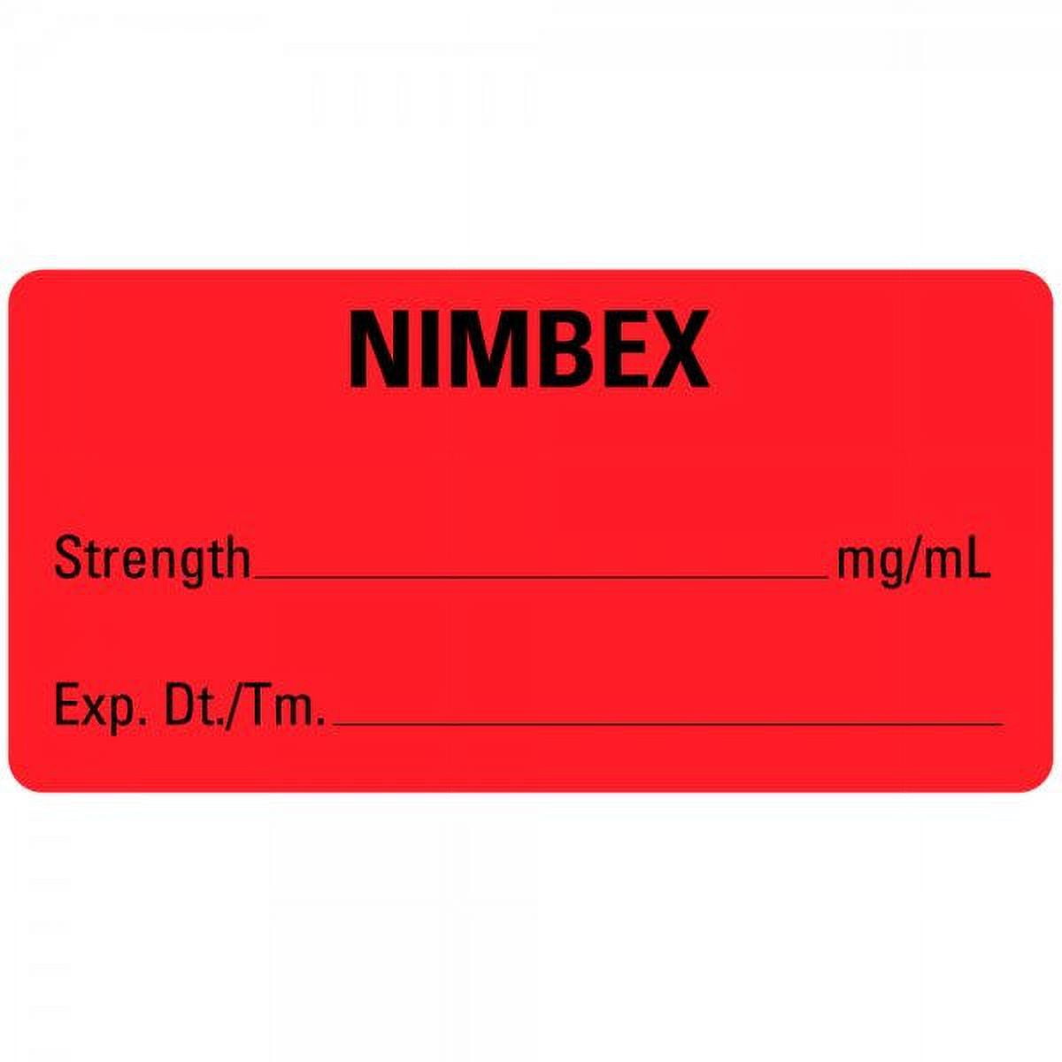 NIMBEX With Expiration Date & Drug Strength 2"x1" Labels - Walmart.com