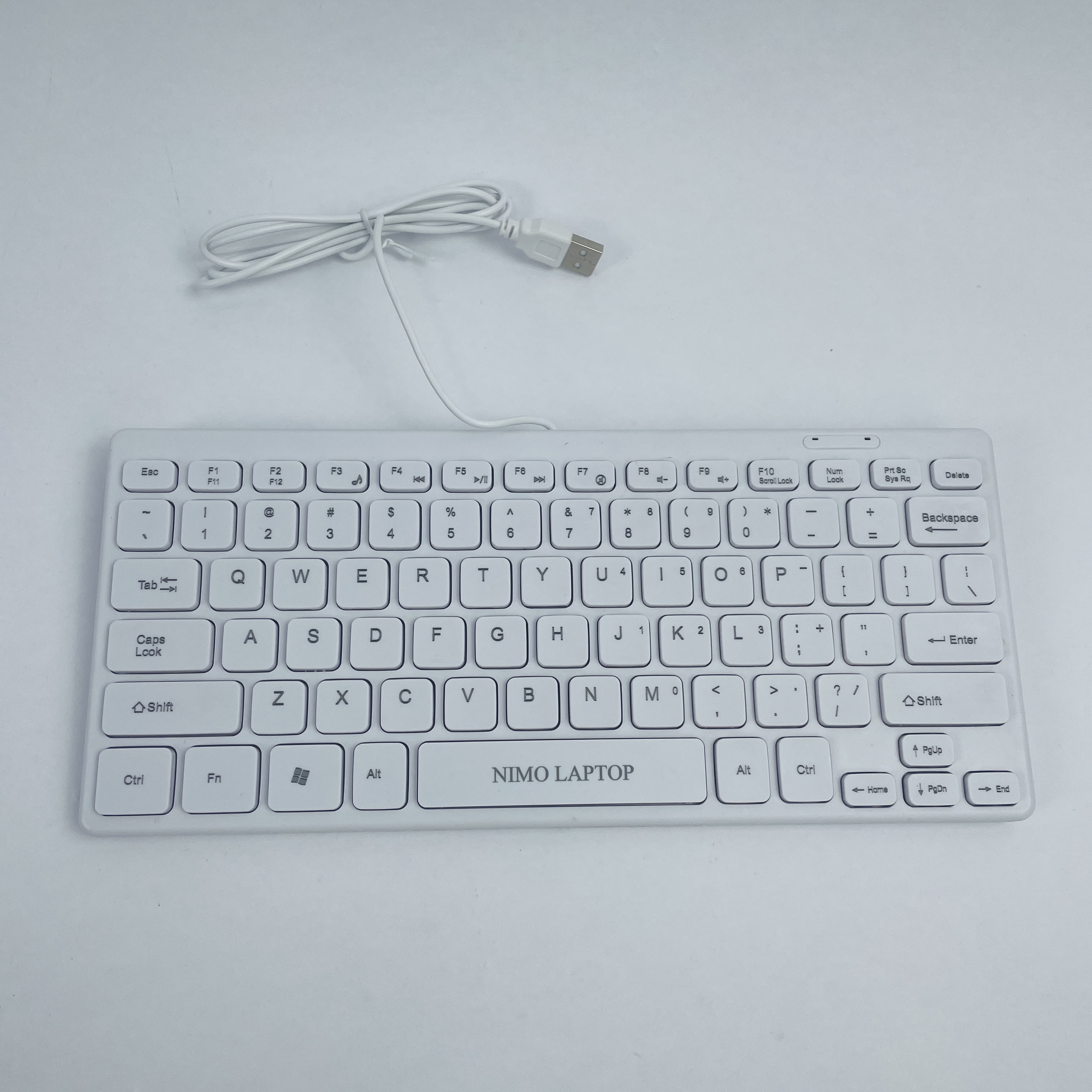 NIMO LAPTOP White Wired Computer Keyboard, Plug and Play Computer ...