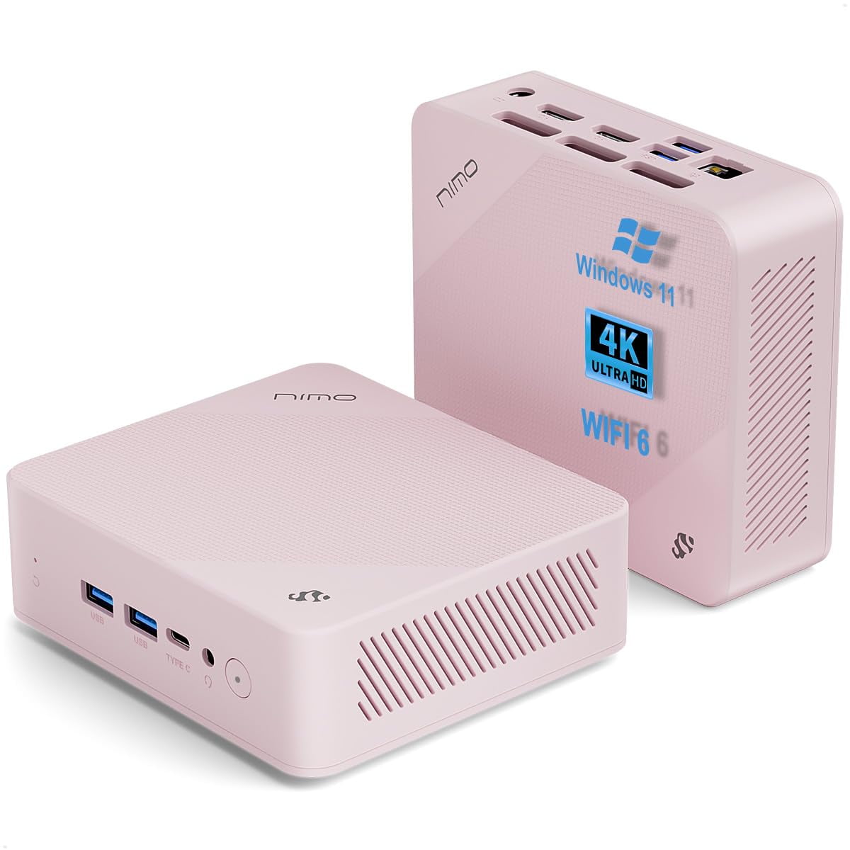 NIMO Mini-PC, 16GB RAM 1TB M.2 SSD Intel 12th Gen N100(Beat i3-1115G4) 4 Cores Desktop Mini PC ...