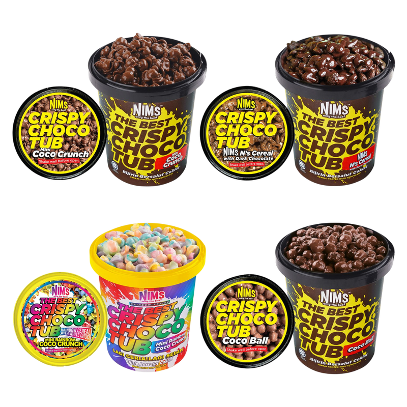 NIMS Crispy Choco Tub 4-Pack Combo | N’s Cereal, Coco Ball, Mini ...