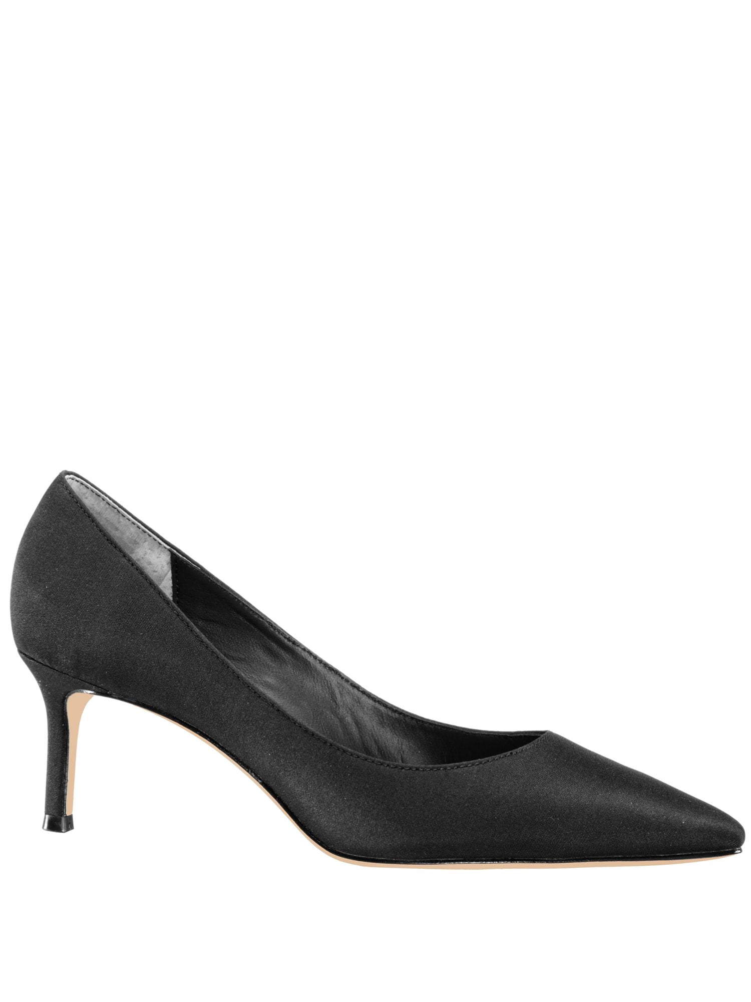 NINA Womens Black Padded Nina 60 Pointy Toe Kitten Heel Slip On Dress ...