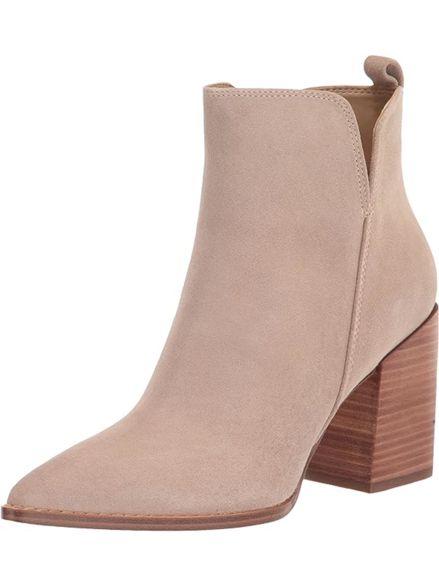 NINE WEST Womens Beige V-Cutouts Back Pull Tab Padded Birds Pointed Toe ...