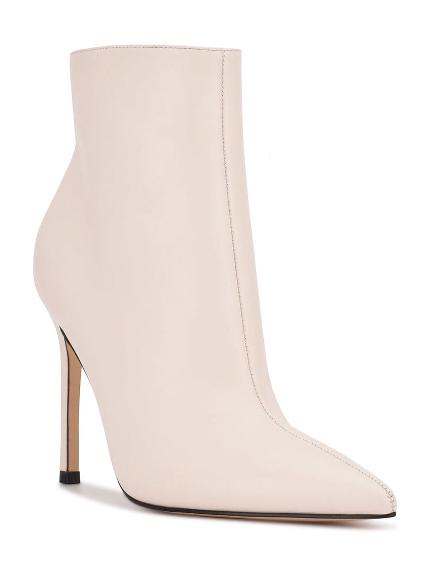 NINE WEST Womens Ivory Padded Farrah Pointed Toe Stiletto Zip-Up ...