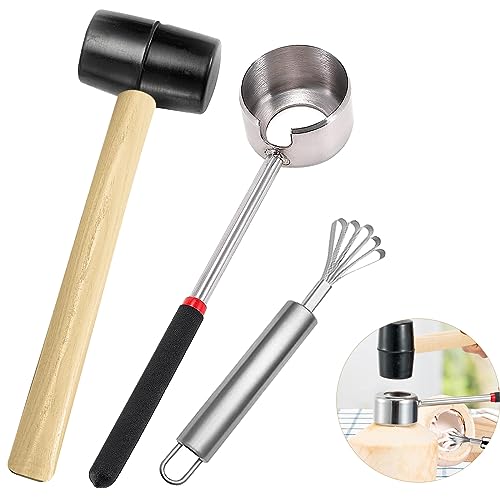 NINEFATICS Coconut Opener Tools Set, Food Grade Stainless Steel, Easy ...