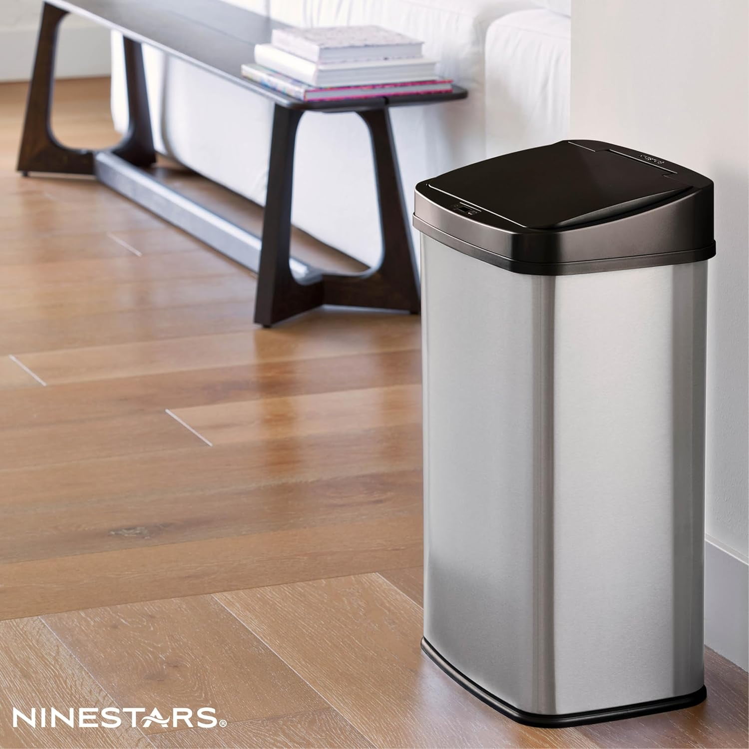 NINESTARS DZT-50-28 Automatic Touchless Motion Sensor Rectangular Trash ...