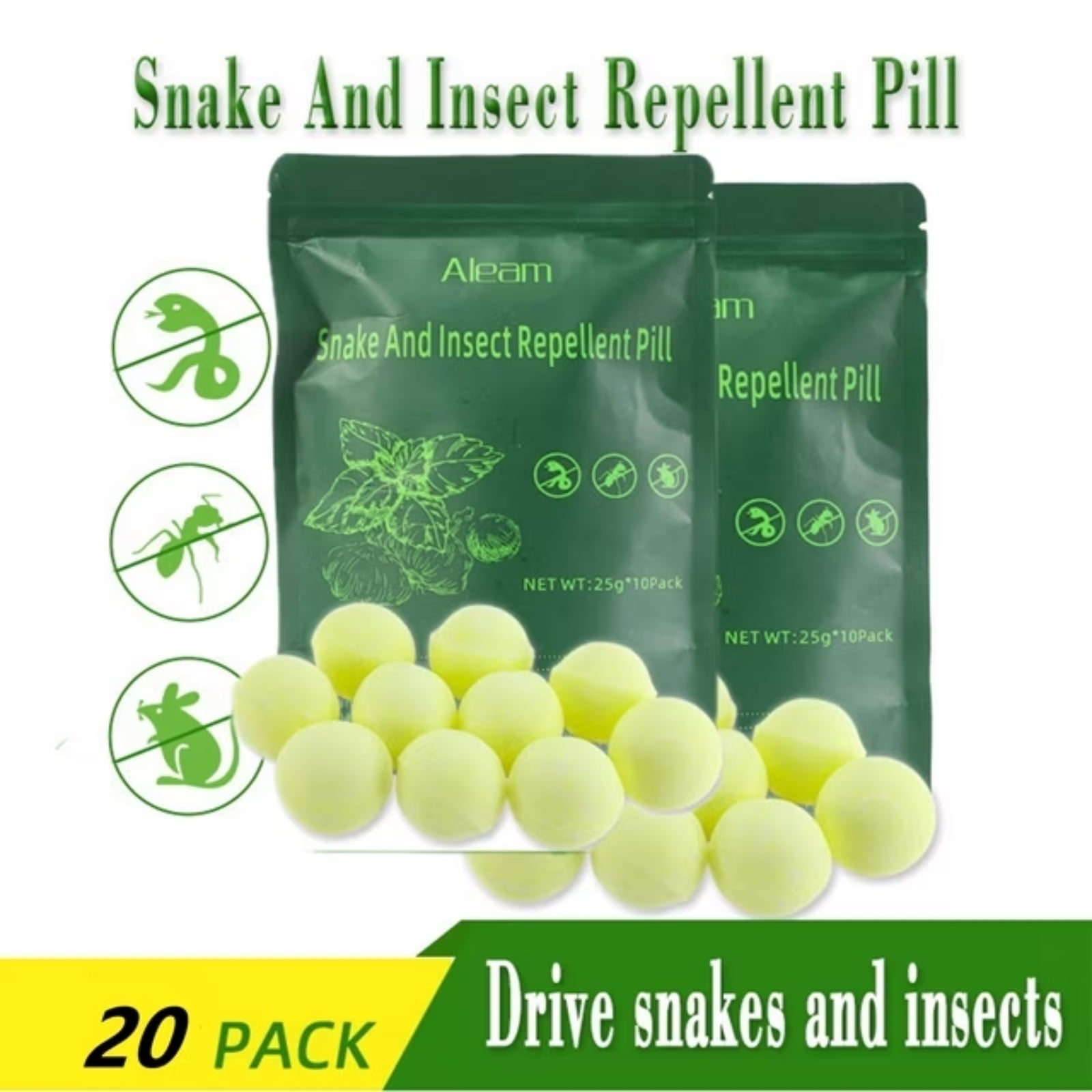NINSEN 20 Pack Snake Away Repellentes for Outdoor, Snake Be Gone for ...