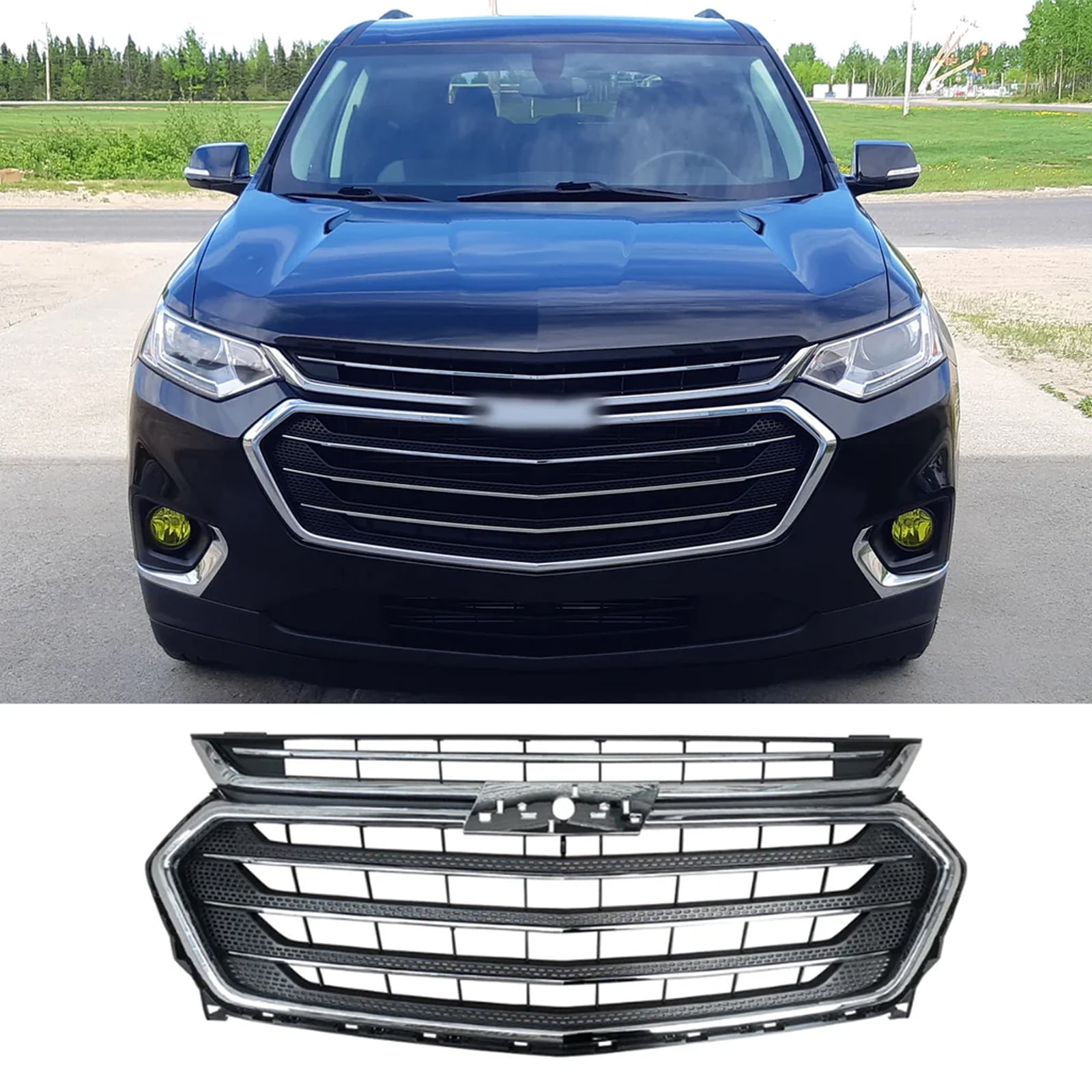NINTE Chrome Grille for 2018-2021 Chevrolet Traverse 84344487 - Walmart.com