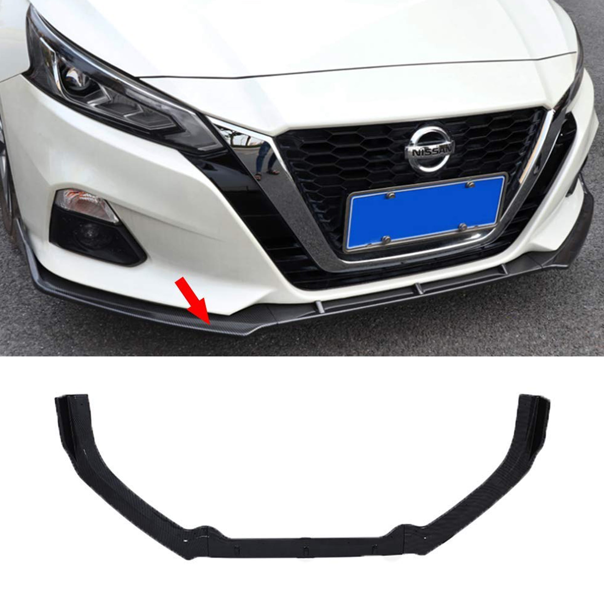 NINTE Front Bumper Lip For 2019 2020 2021 Nissan Altima 4 Dr JDM ABS ...