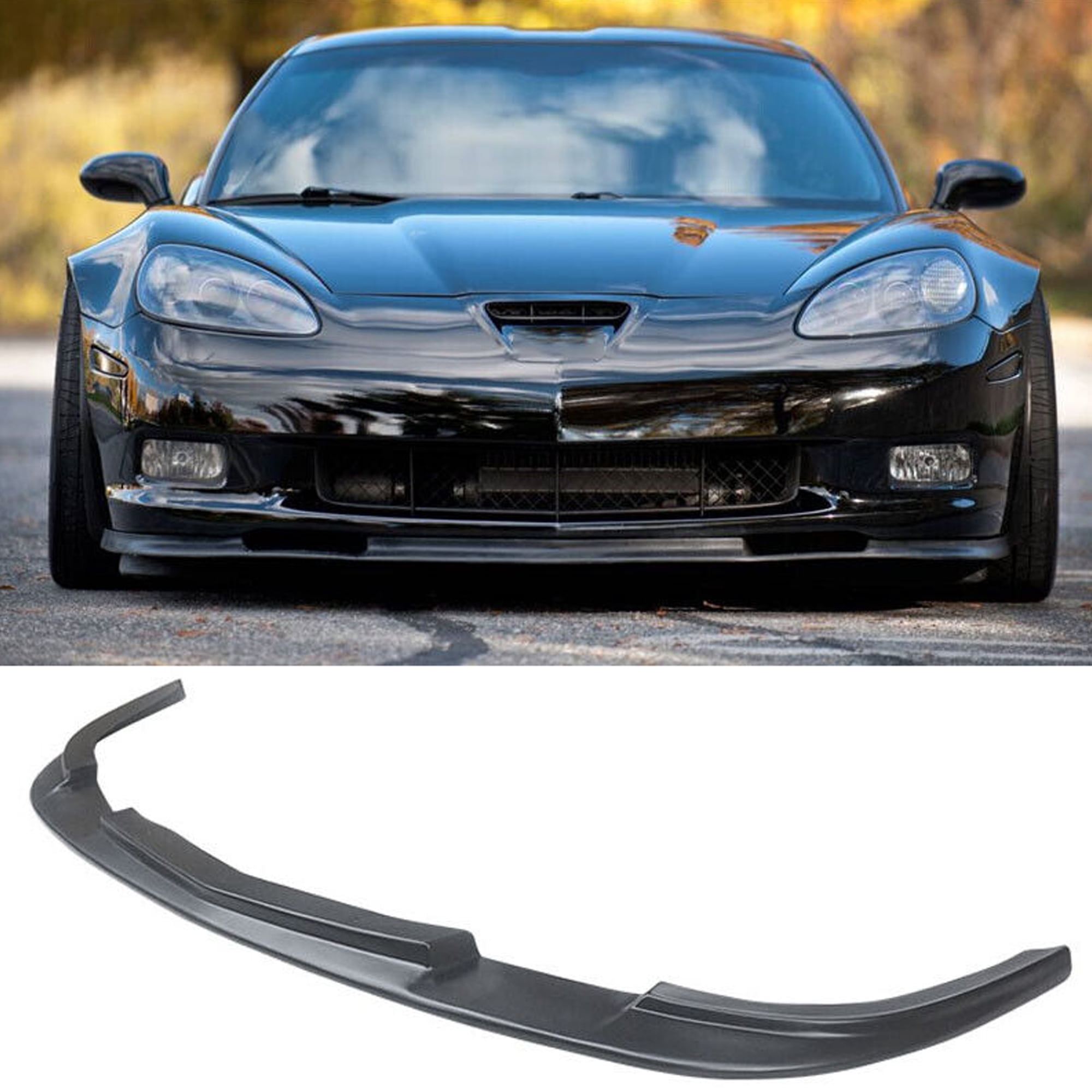 NINTE Front Bumper Lip for 2005-2013 Chevy Corvette C6 Z06 ABS Matte ...