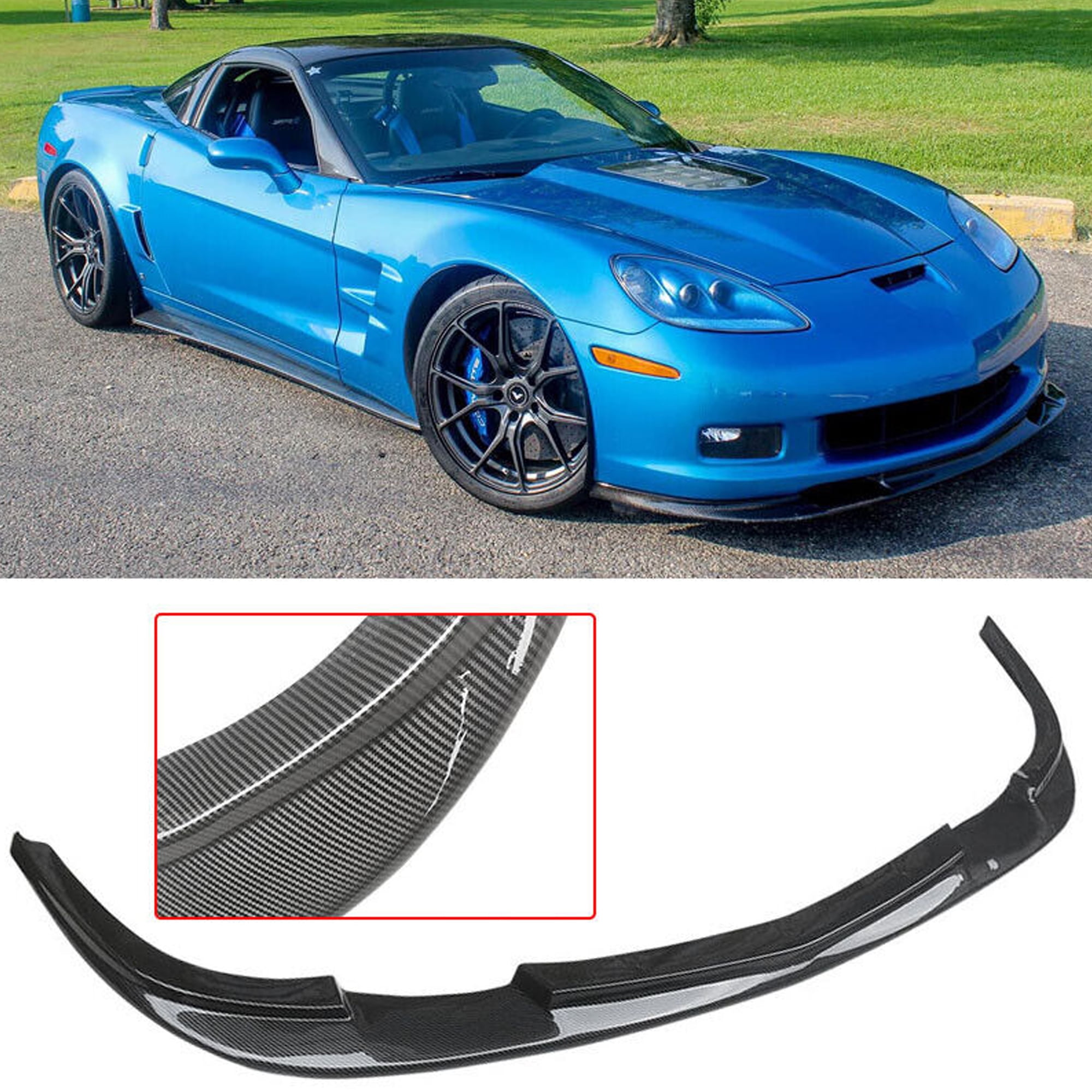 NINTE Front Bumper Lip for 2005-2013 Chevy Corvette C6 Z06, ZR1, Grand ...