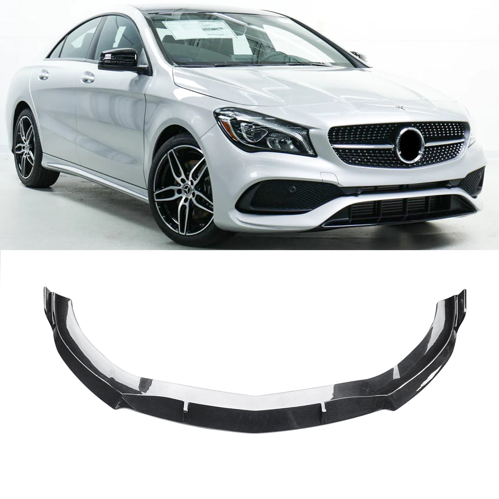 NINTE Front Bumper Lip for 2017-2019 Mercedes-Benz C117 CLA-Class CLA ...
