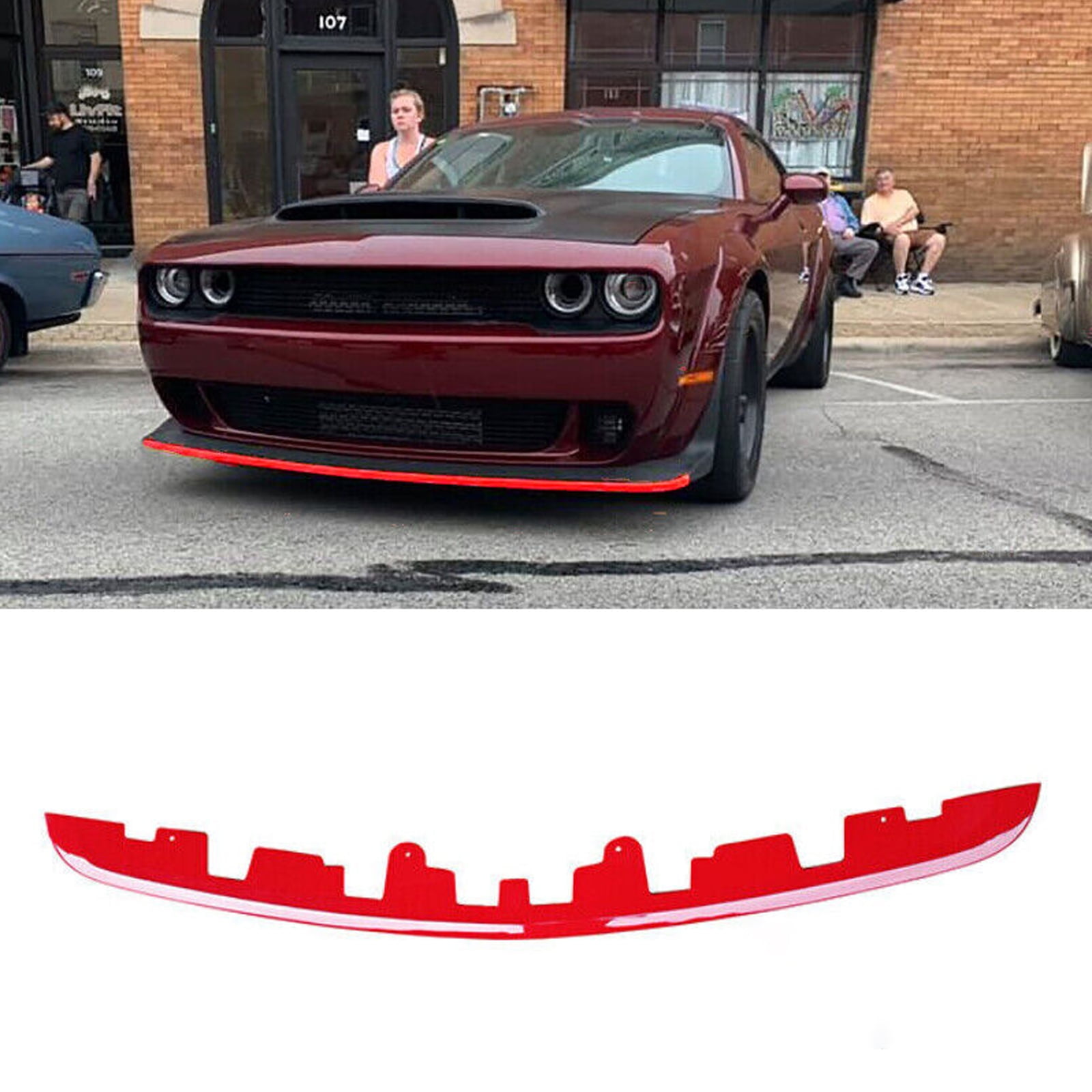 NINTE Front Bumper Lip for 2018-2022 Dodge Challenger Widebody Hellcat ...