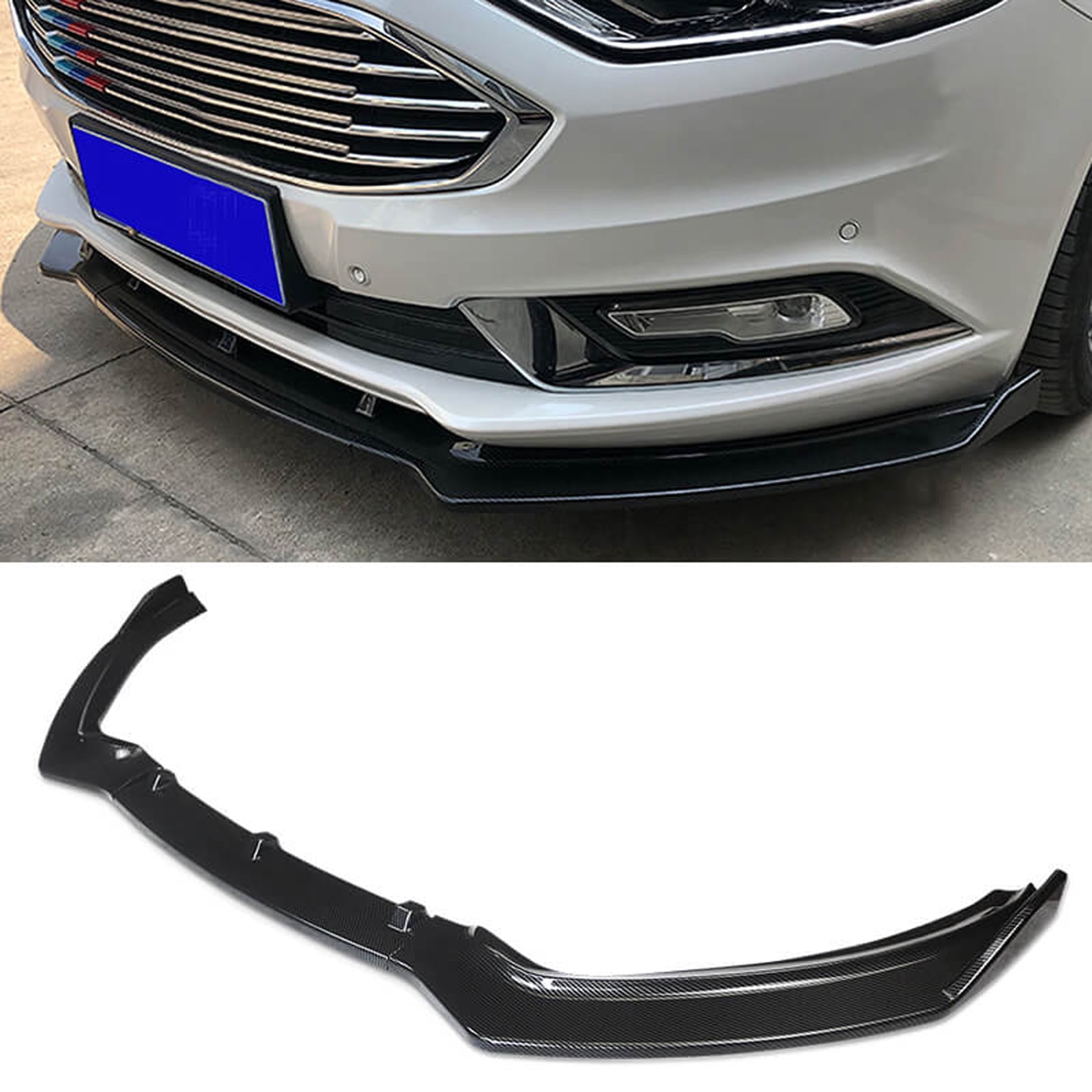 NINTE Front Bumper Lip for 2019 2020 2021 Ford Fusion Mondeo 3 Pieces ...