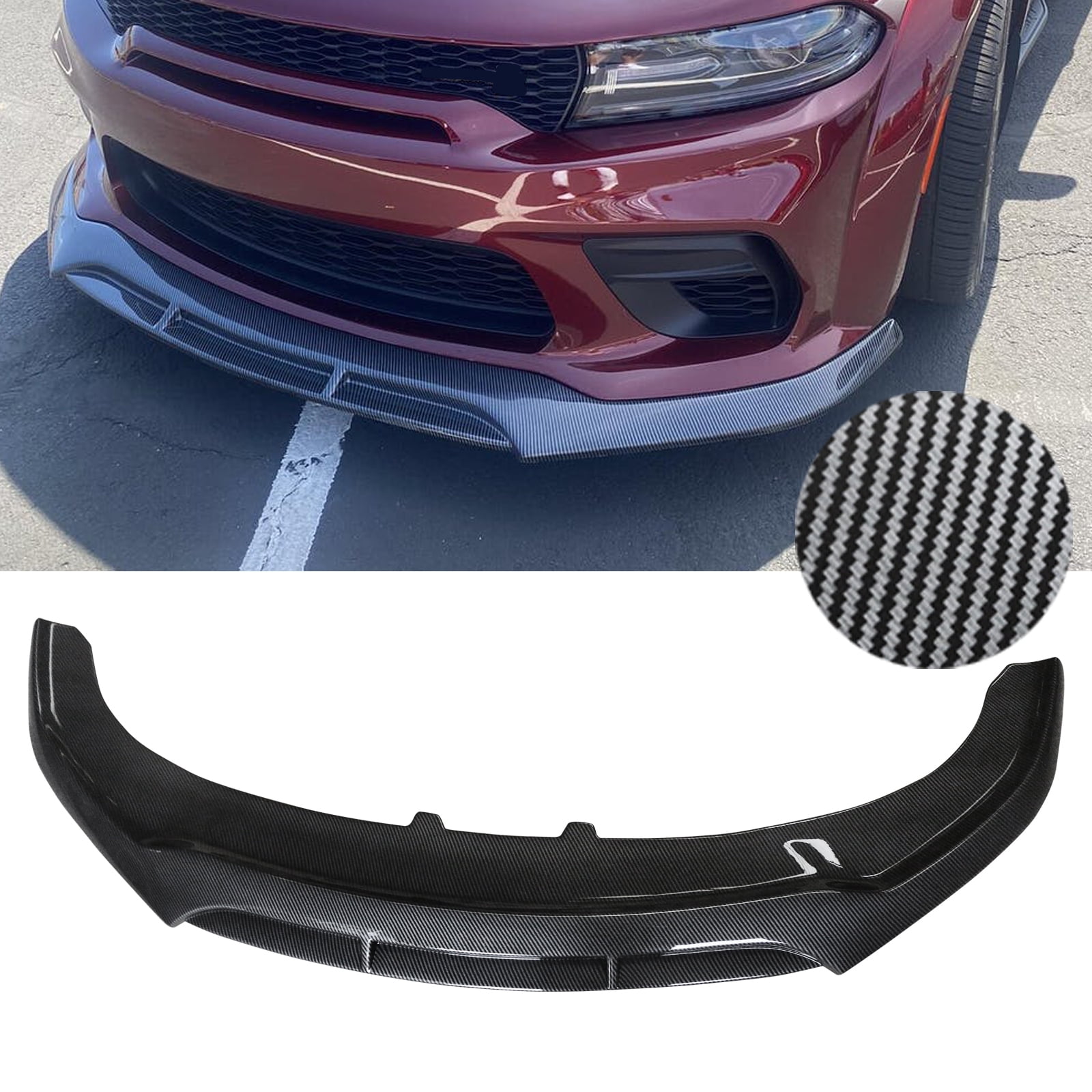 NINTE Front Bumper Lip for 2020-2023 Dodge Charger SRT Hellcat Widebody ...