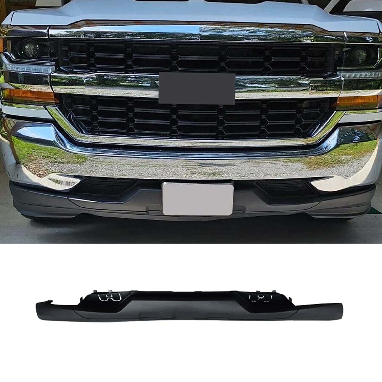 NINTE Front Bumper Valance for 2016-2018 Chevrolet Silverado 1500 ...