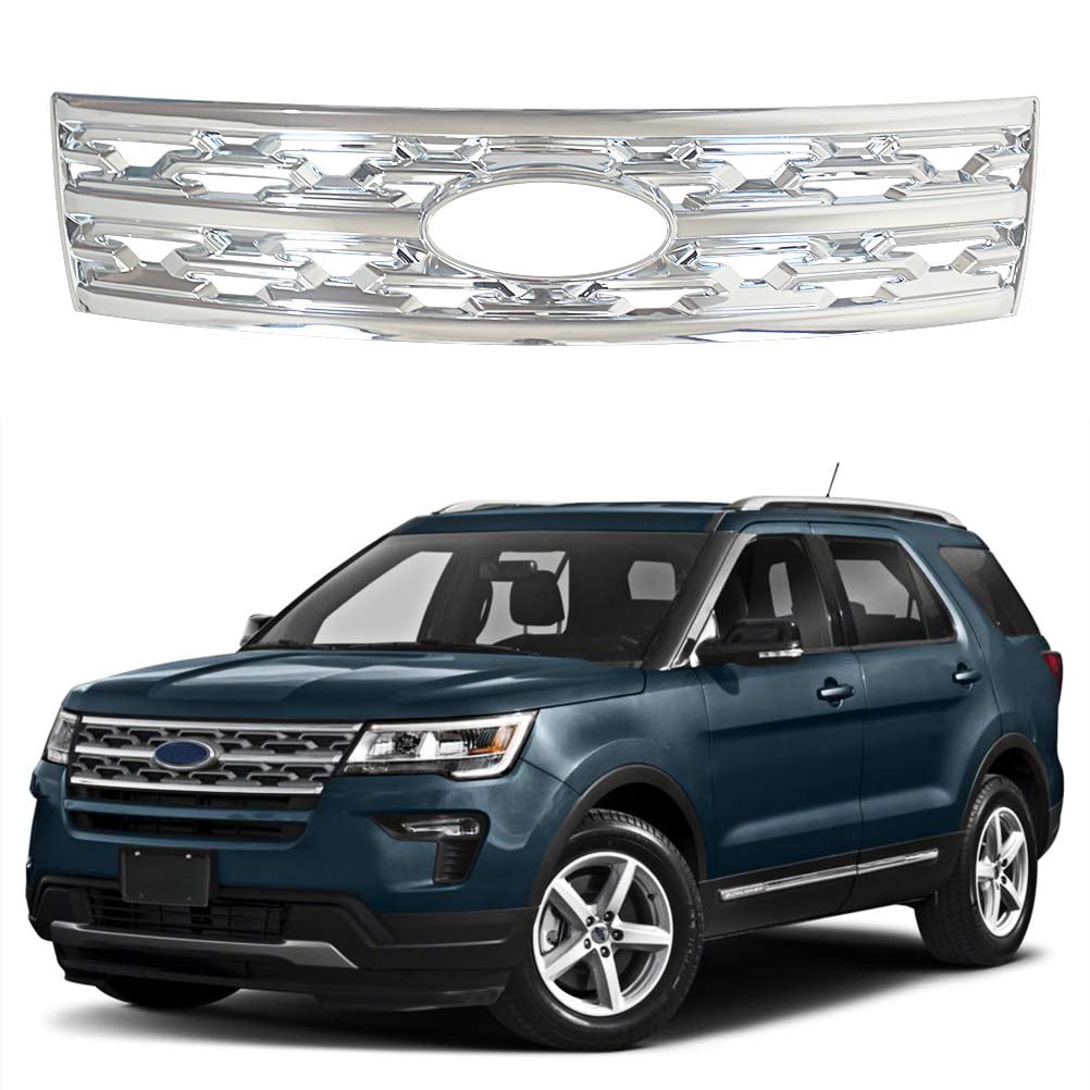 NINTE Front Grill Cover for Ford Explorer 2018 2019 XLT Limited Sliver ...