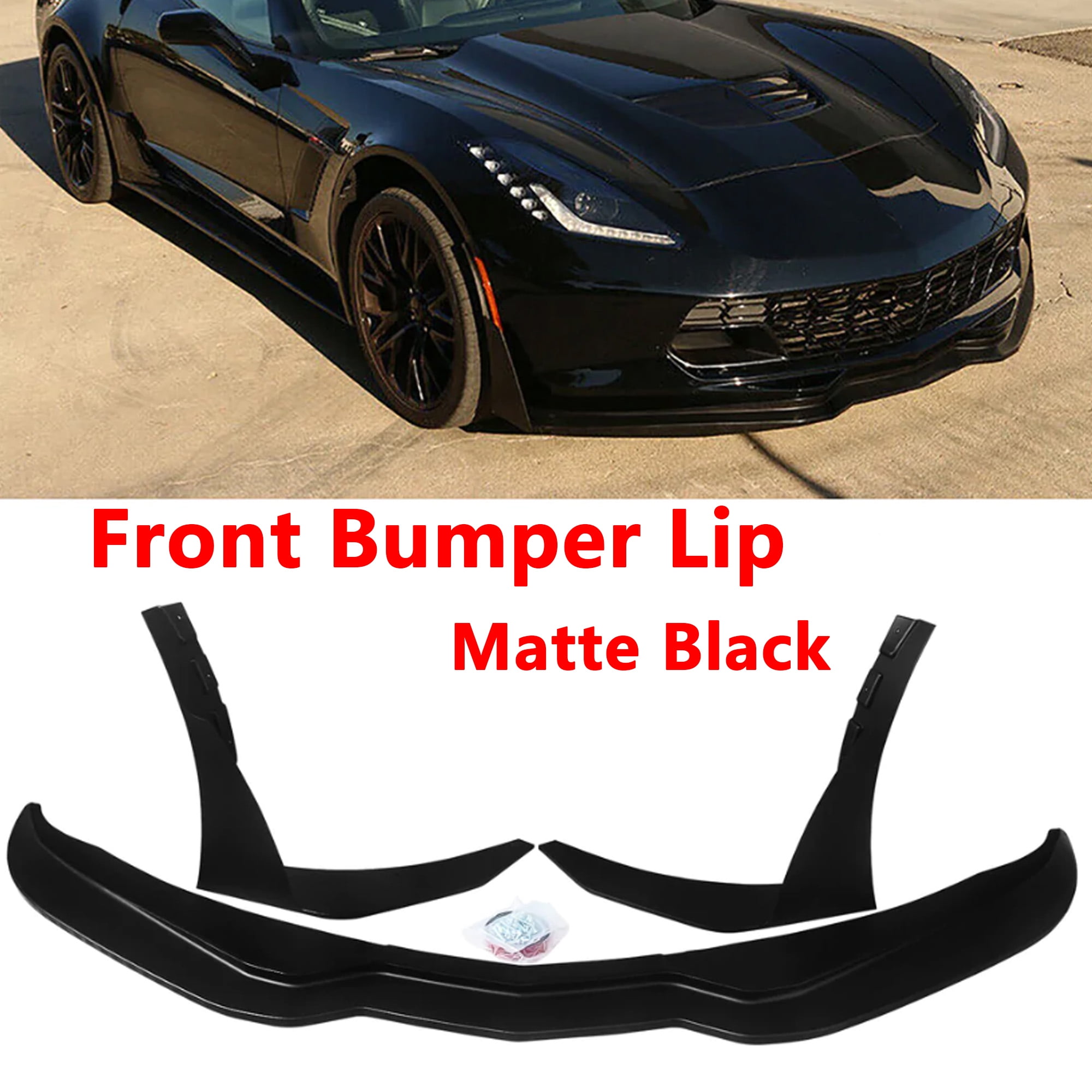 NINTE Front Lip for 2014-2019 Chevrolet Corvette C7 Stingray Stage 3 ...