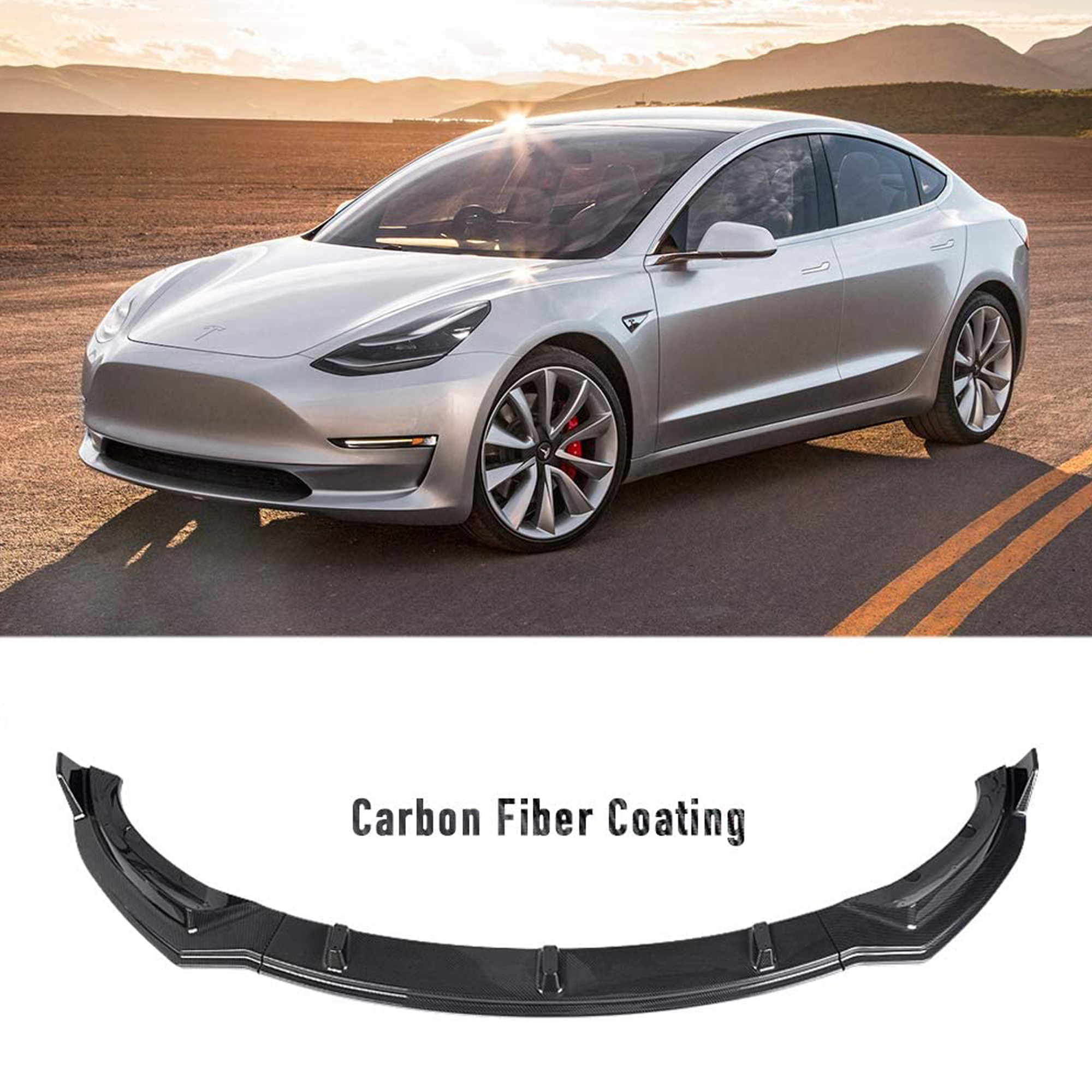 Xotic Tech for Tesla Model 3 2017-2019 Carbon Fiber Interior Steering ...