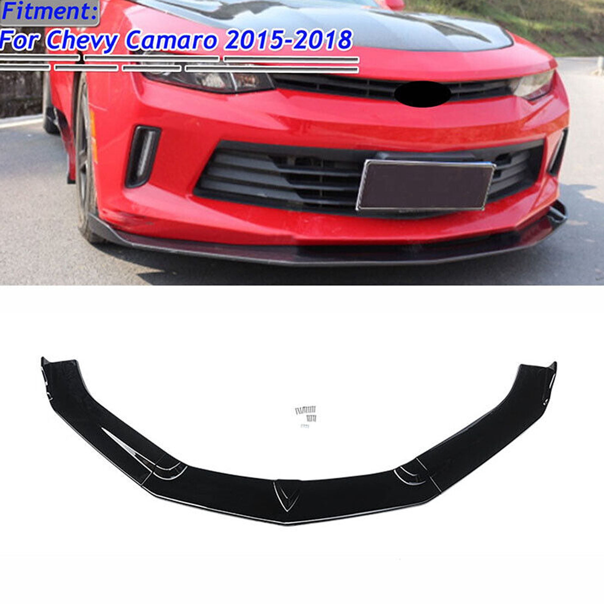 NINTE Front bumper Lip for 2016-2018 Chevrolet Camaro Splitter Gloss ...