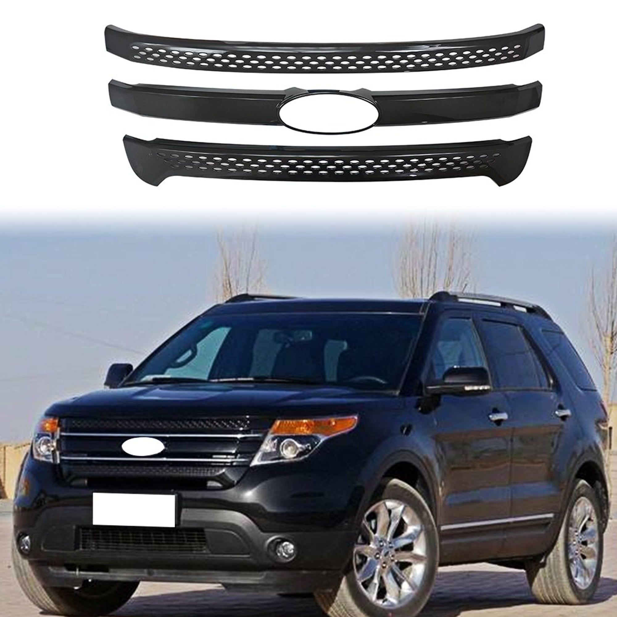 NINTE Grill Cover for 2011-2015 Ford Explorer Base Limited XLT ABS ...